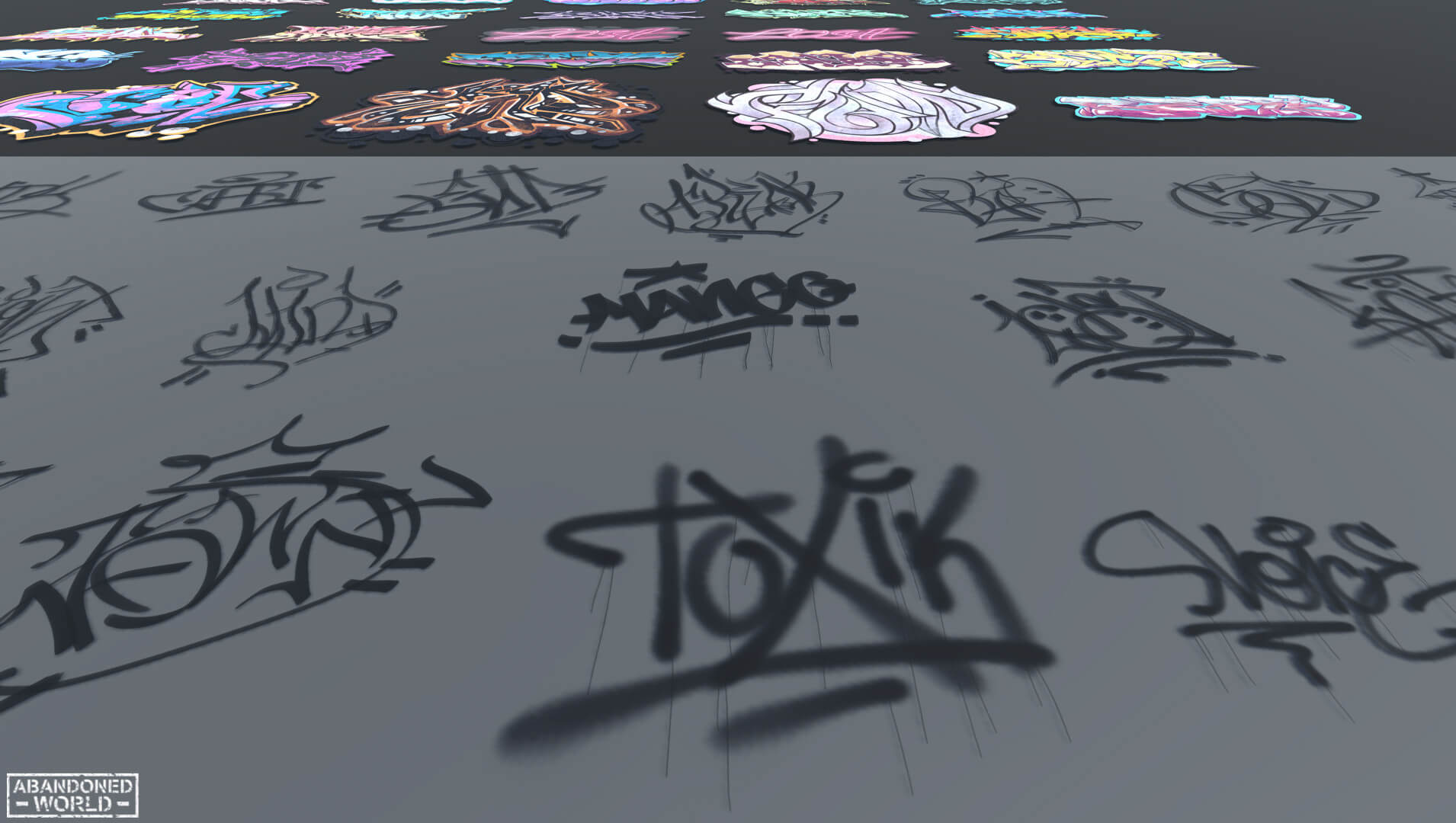Graffiti Pack Decals V for UE4 & Unity - 3D Material or Shader by ...