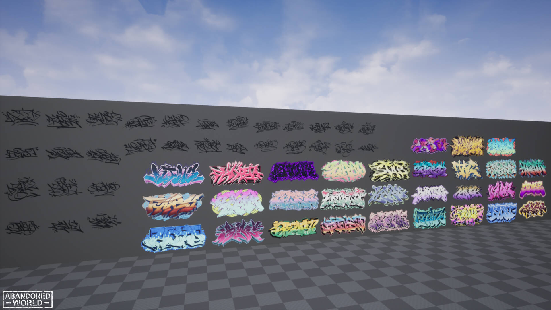 Graffiti Pack Decals VI for UE4 & Unity - 3D Material or Shader by Abandoned World