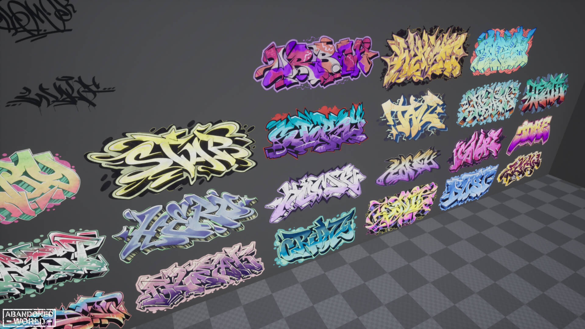 Graffiti Pack Decals VI for UE4 & Unity - 3D Material or Shader by Abandoned World