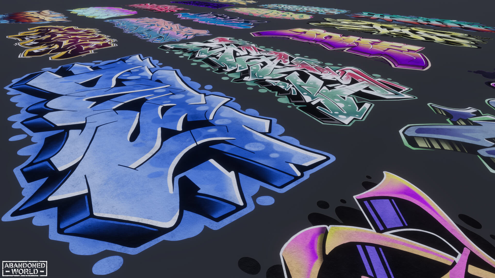 Graffiti Pack Decals VI for UE4 & Unity - 3D Material or Shader by ...