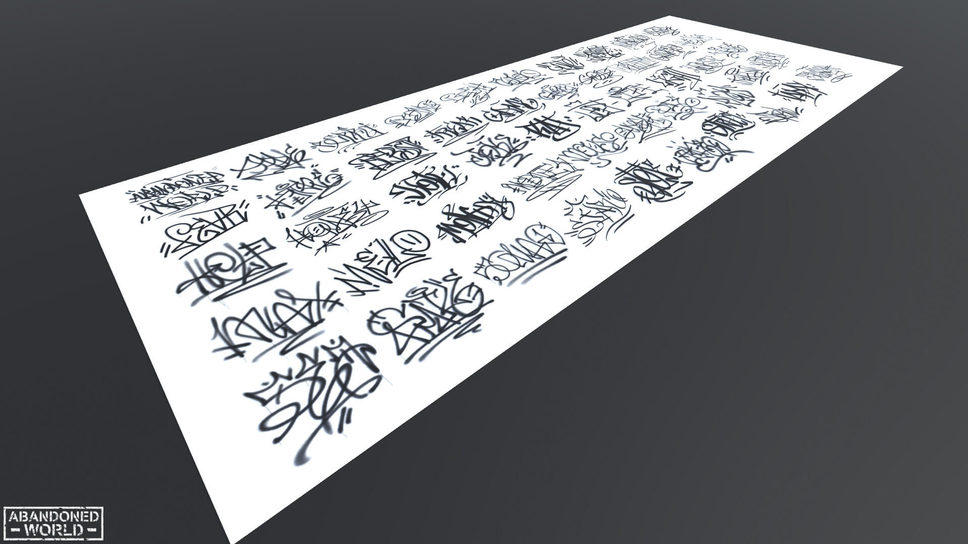 Graffiti Tag Pack Decals for UE & Unity - 3D Material or Shader by ...