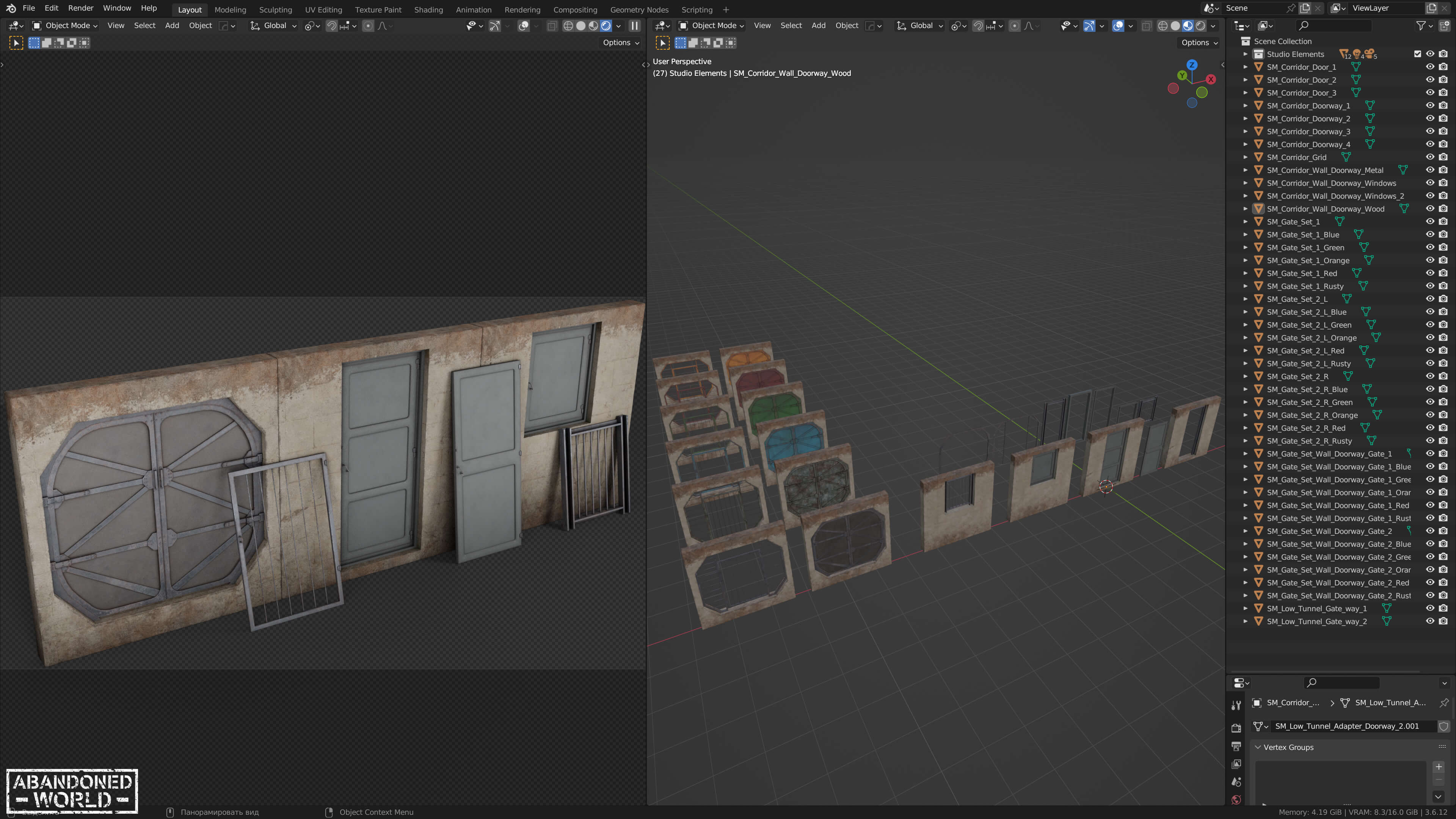 Industrial Doors Pack - 3D Model by Abandoned World
