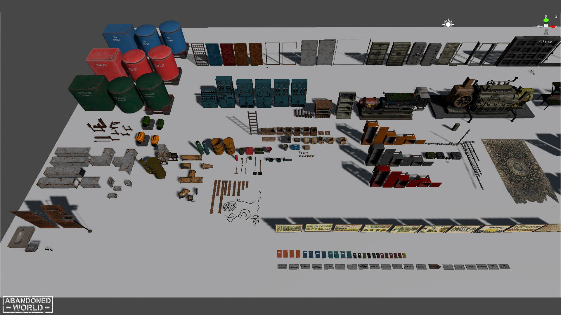 Industrial Underground Props Pack for Unity - 3D Model by Abandoned World