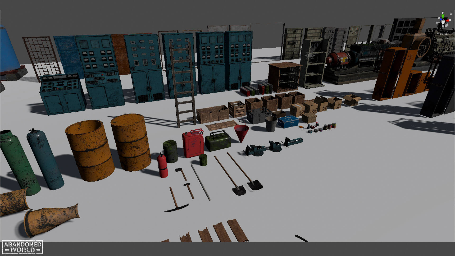 Industrial Underground Props Pack for Unity - 3D Model by Abandoned World