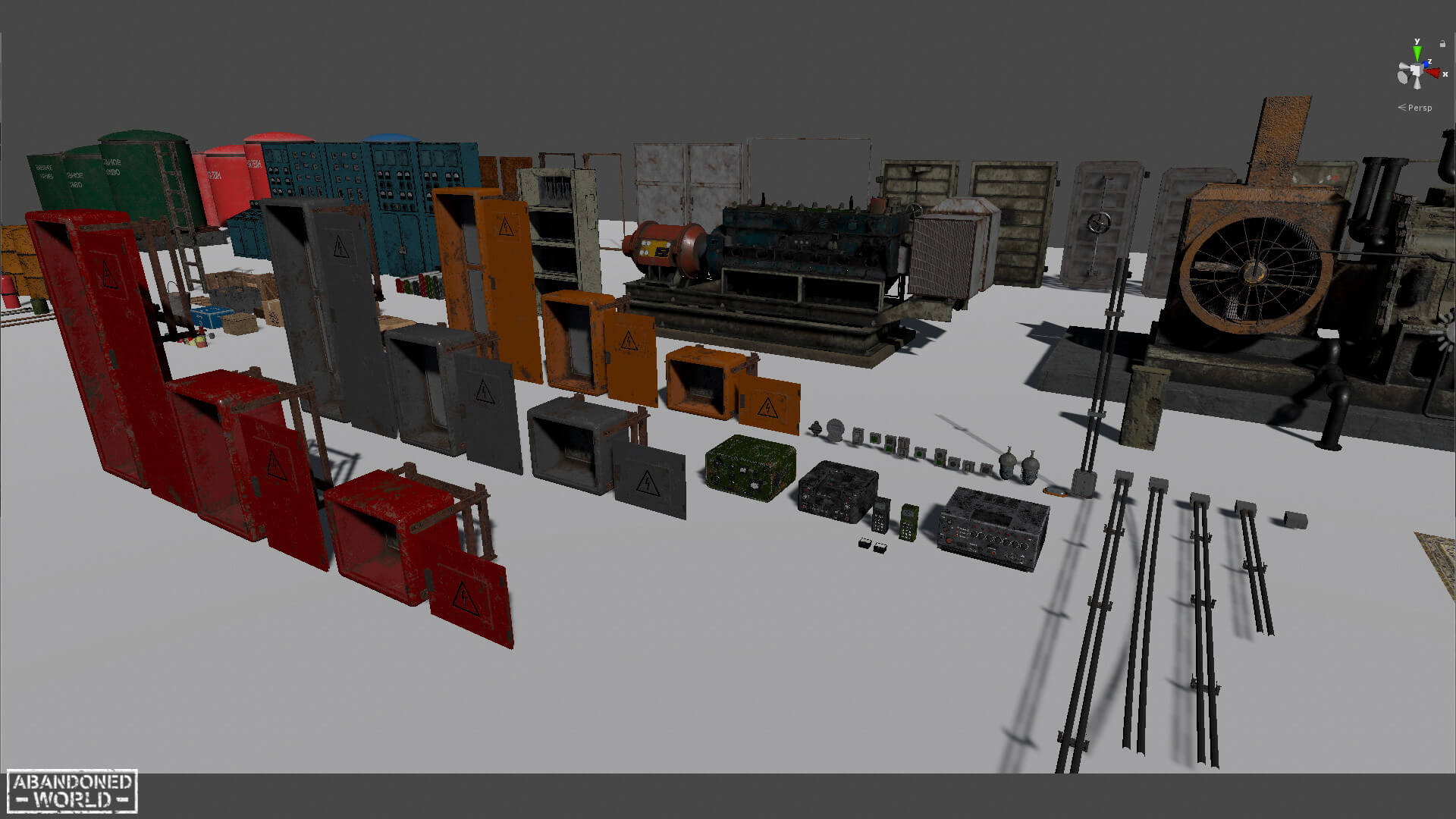 Industrial Underground Props Pack for Unity - 3D Model by Abandoned World