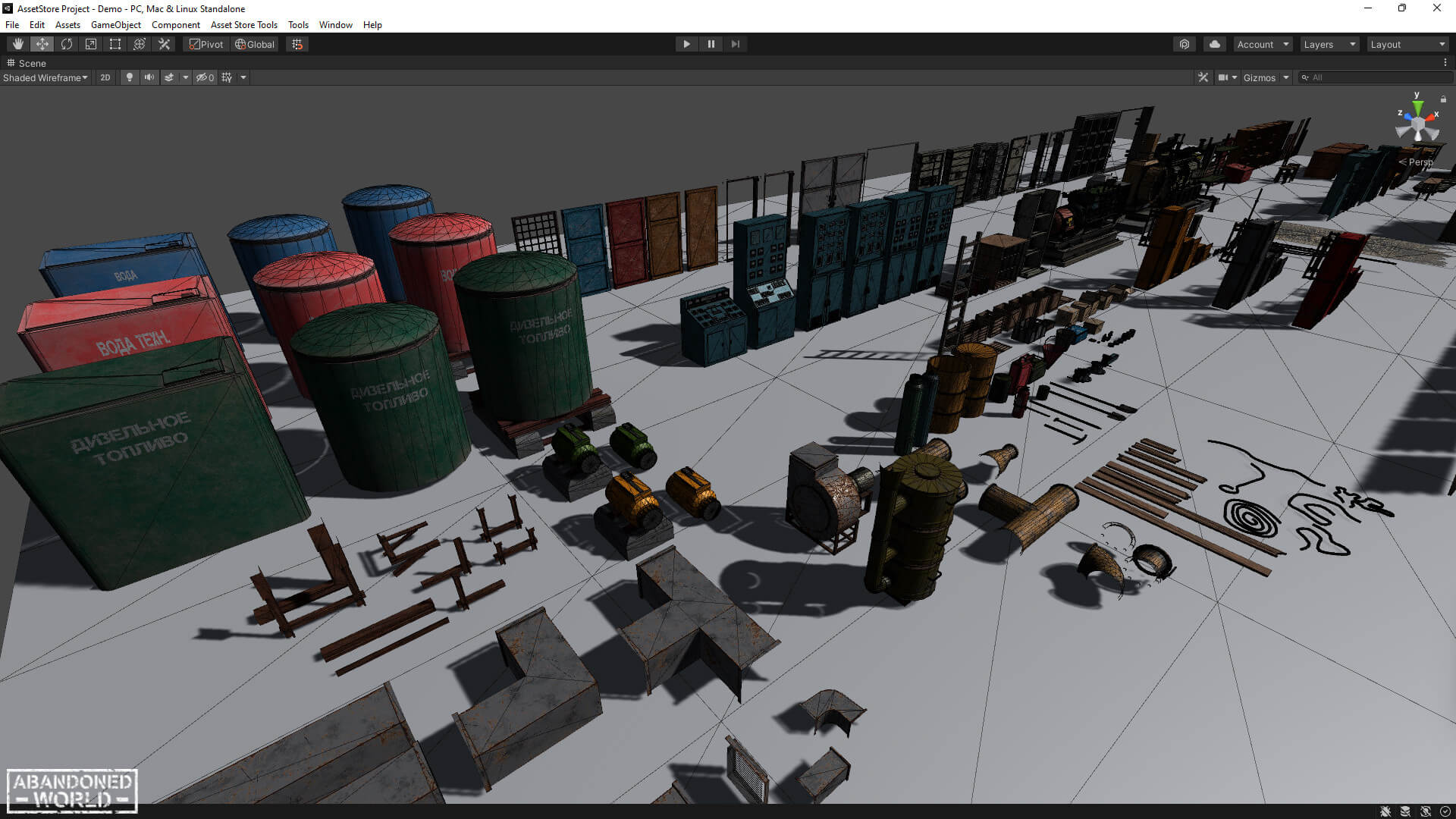 Industrial Underground Props Pack for Unity - 3D Model by Abandoned World