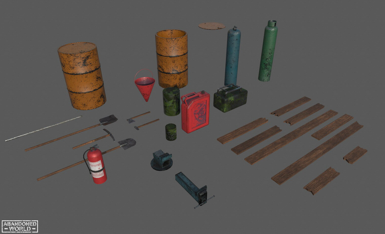 Industrial Underground Props Pack for Unity - 3D Model by Abandoned World