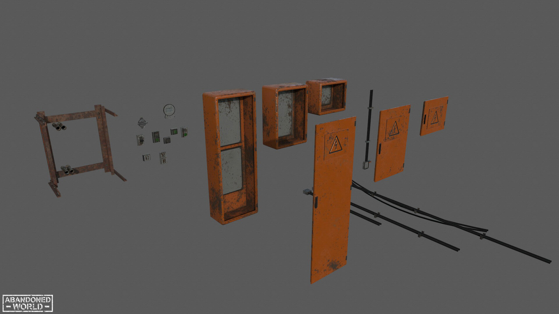 Industrial Underground Props Pack for Unity - 3D Model by Abandoned World