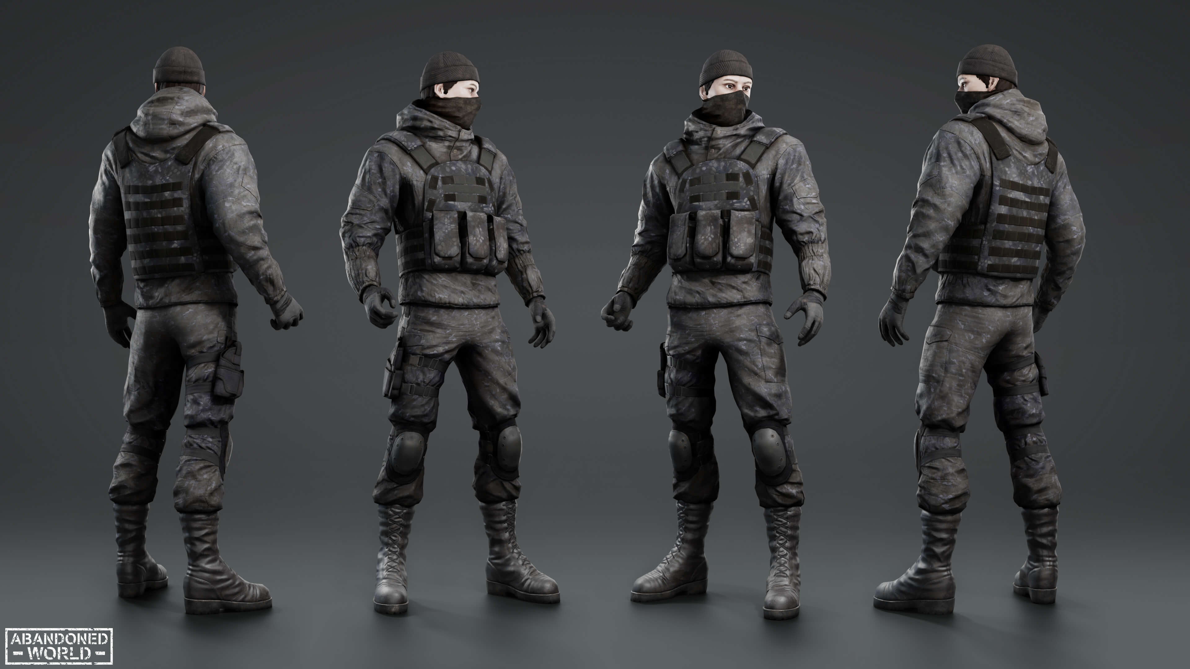 Military Mercenary Bandit - 3D Model by Abandoned World