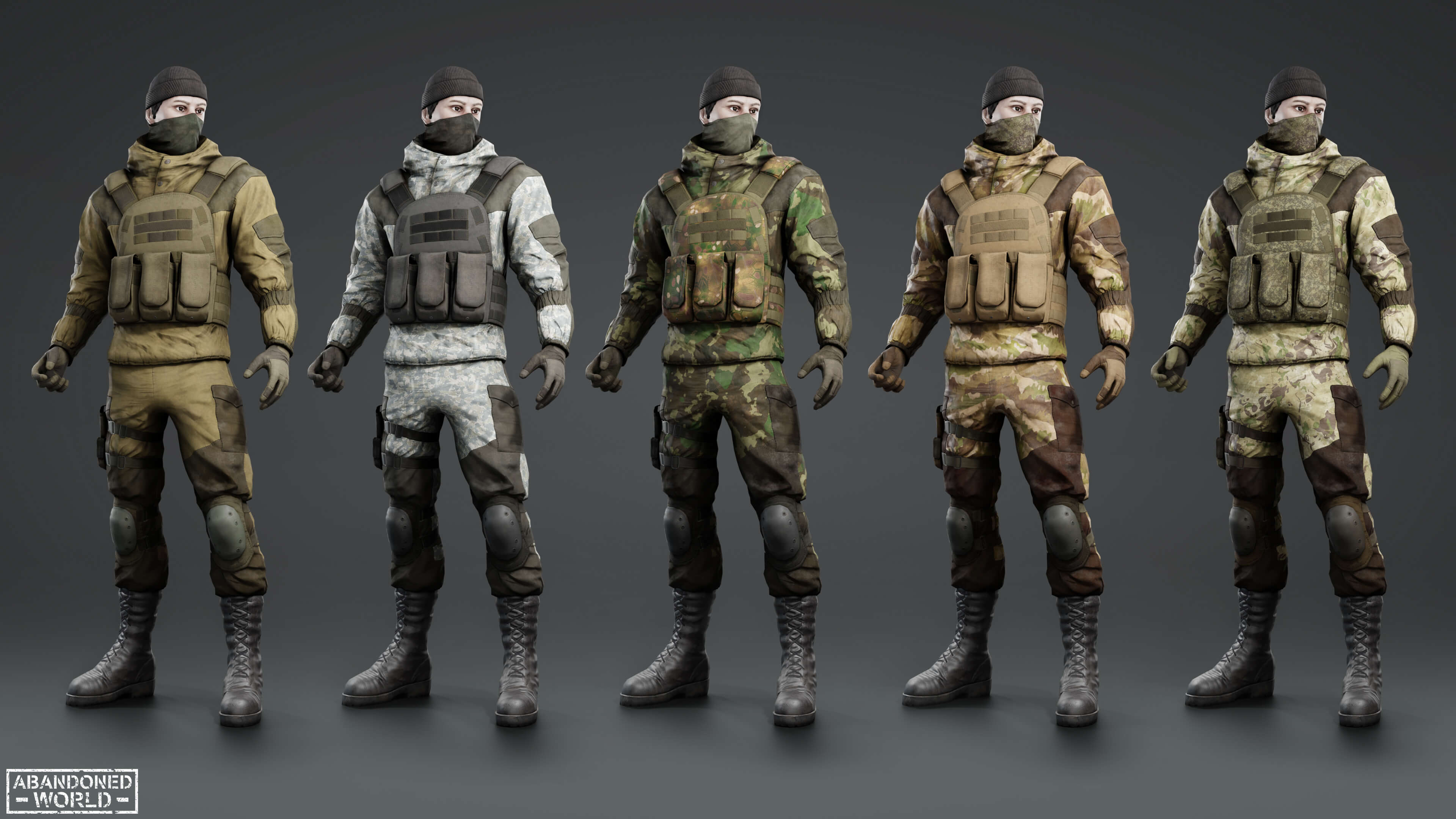 Military Mercenary Bandit - 3D Model by Abandoned World