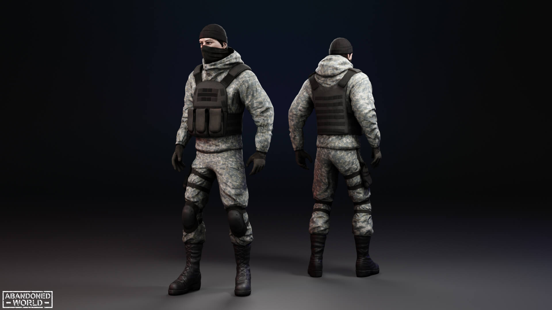 Military Mercenary Bandit - 3D Model by Abandoned World