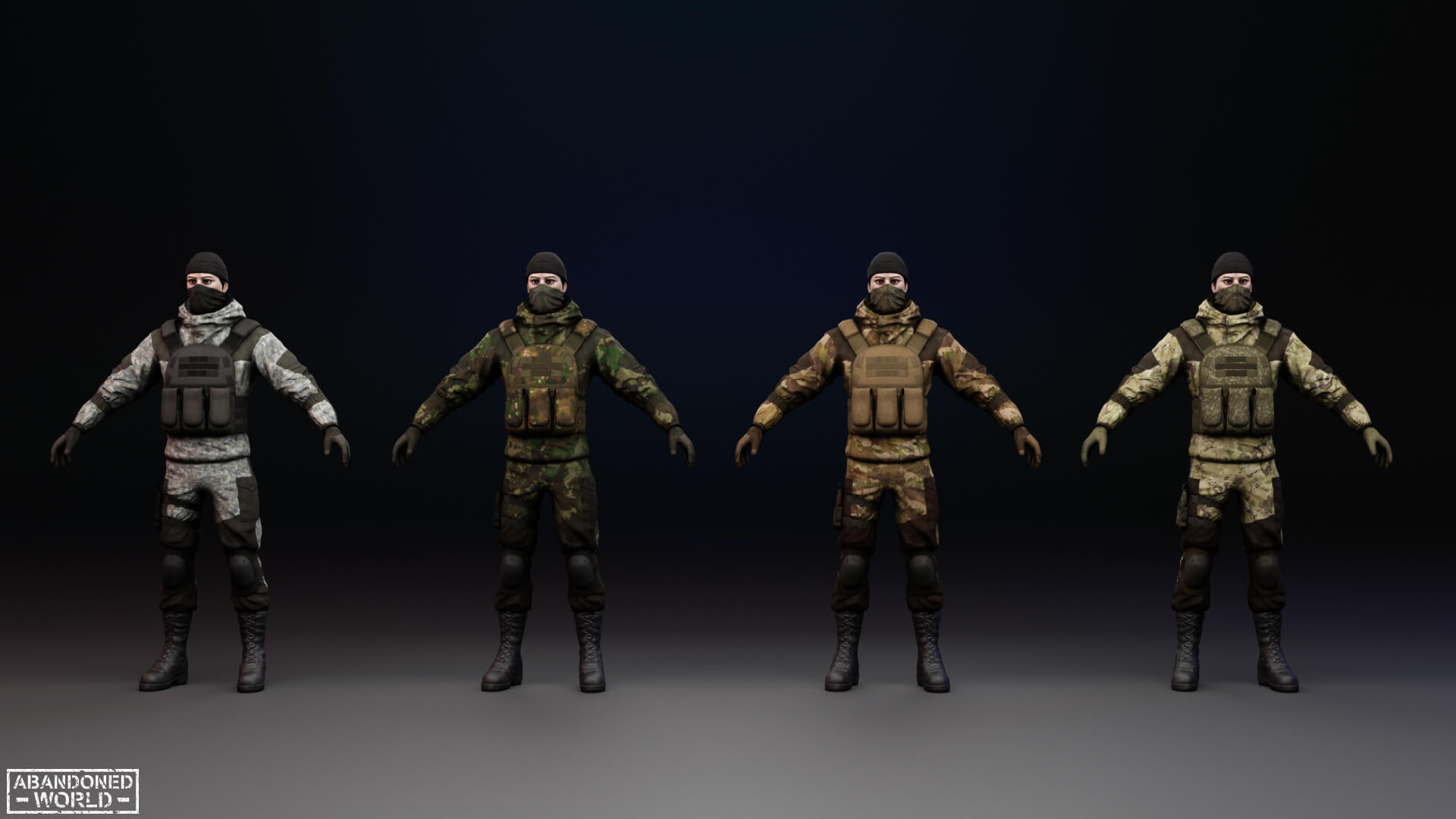 Military Mercenary Bandit - 3D Model by Abandoned World