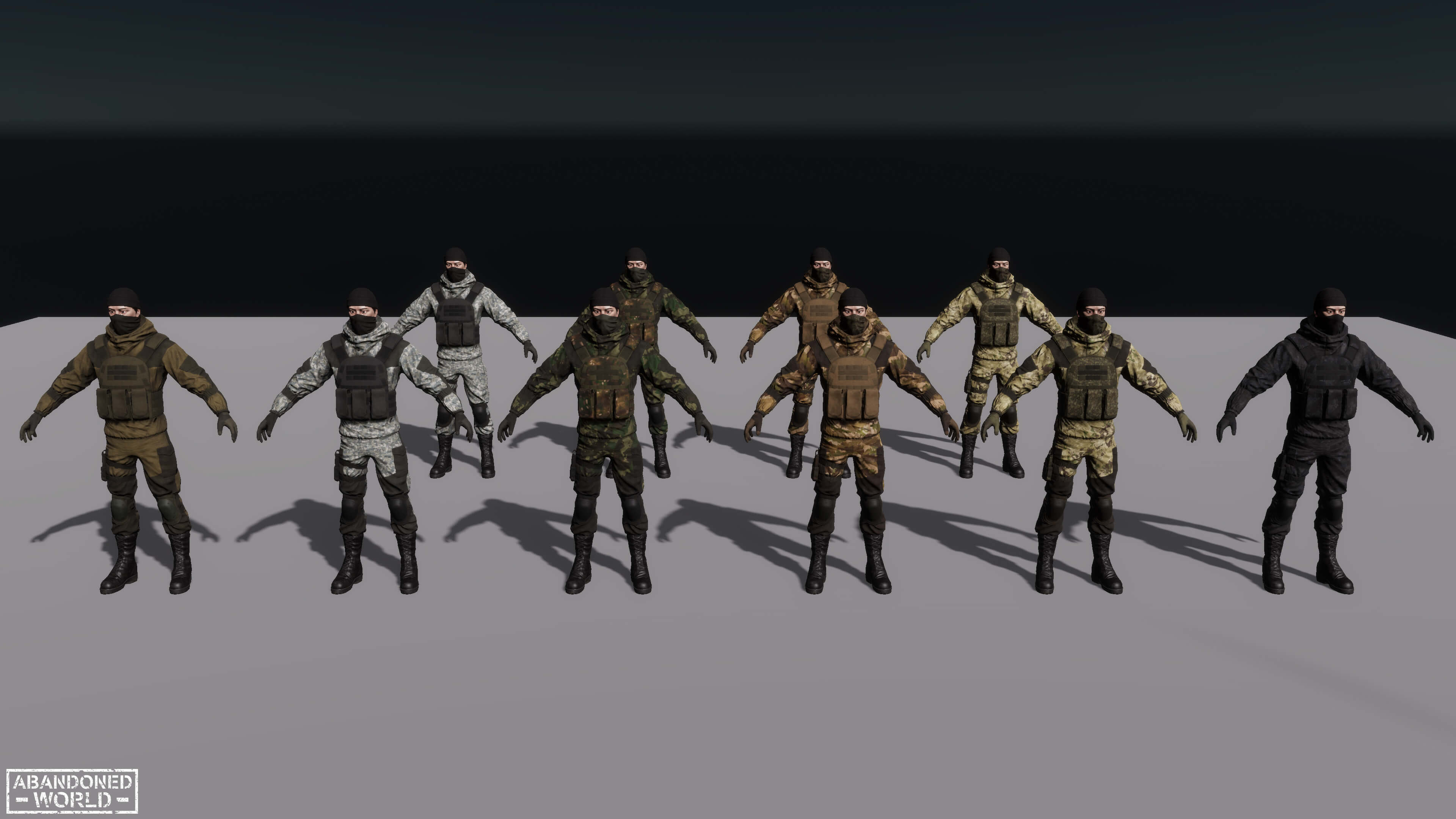 Military Mercenary Bandit - 3D Model by Abandoned World