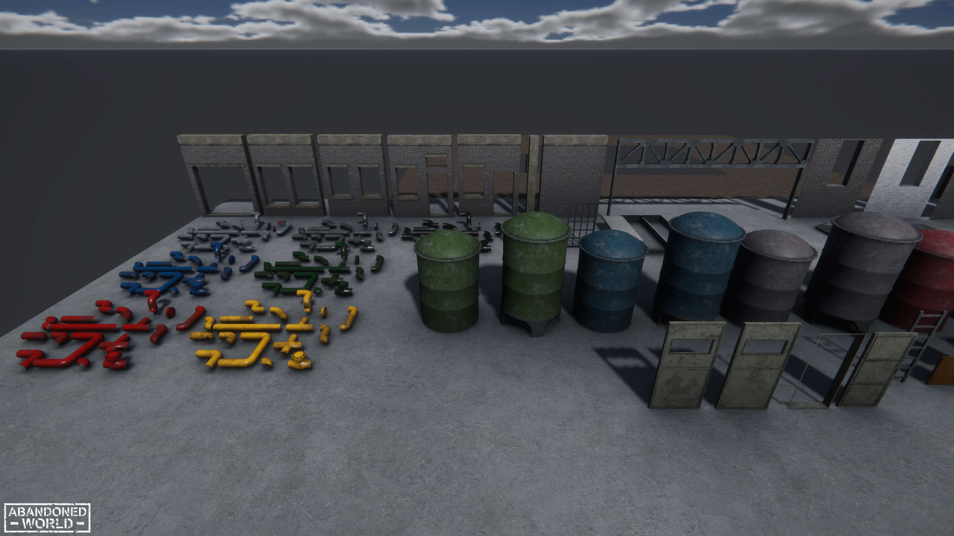 Modular Industrial Building For Unity 3d Model By Abandoned World