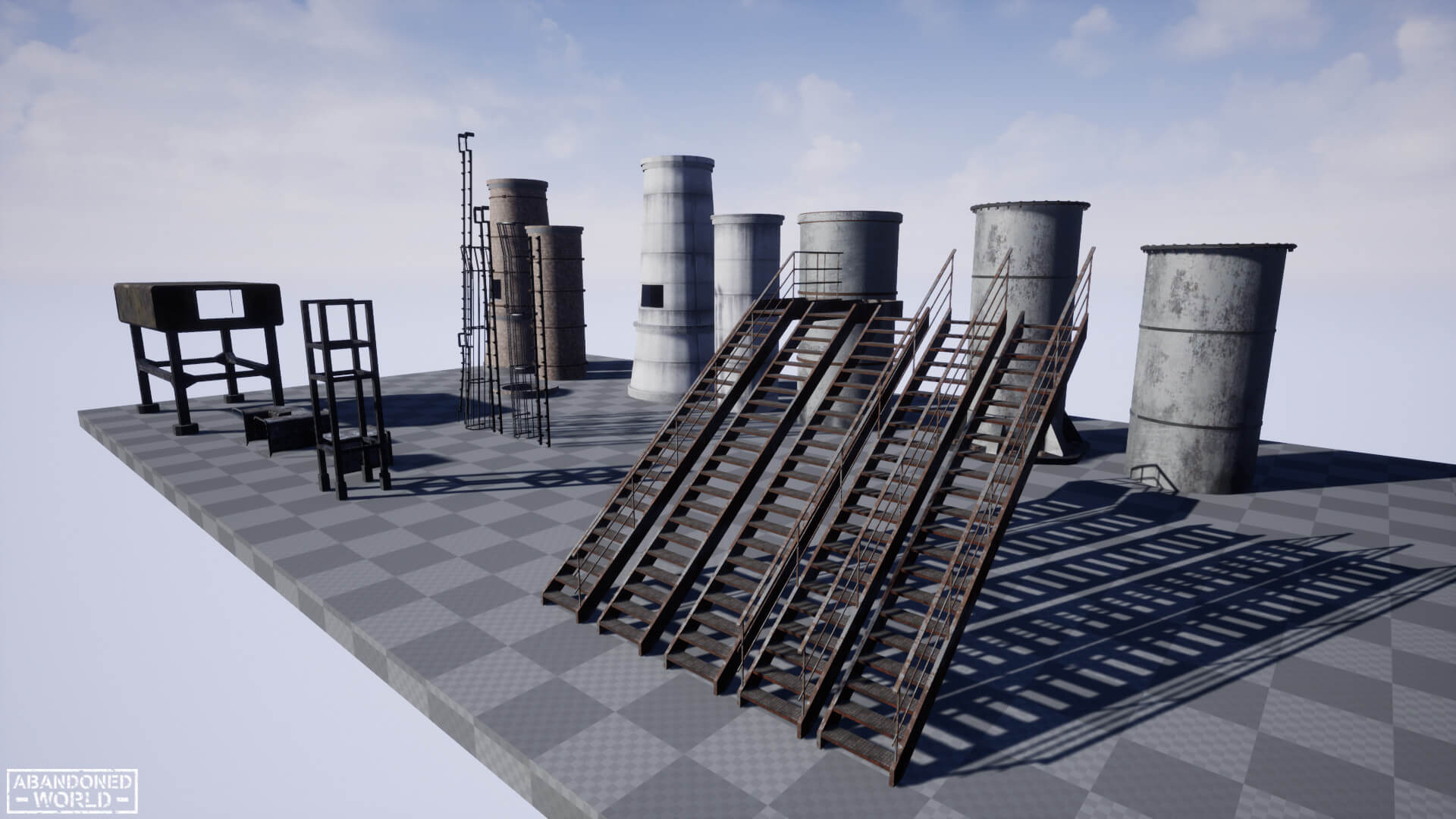 Modular Industrial Pipe for UE4 & Unity - 3D Model by Abandoned World