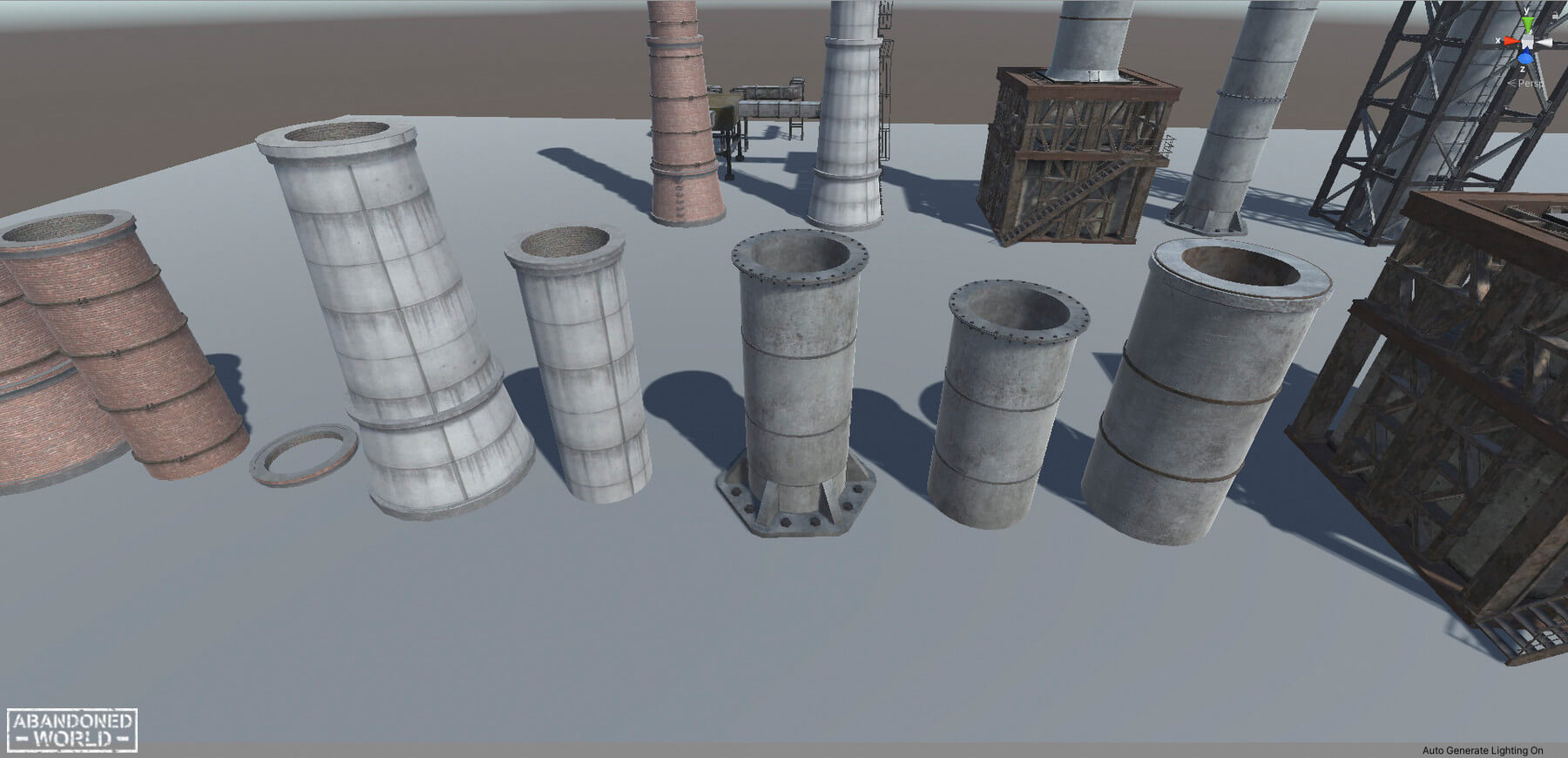 Modular Industrial Pipe for UE4 & Unity - 3D Model by Abandoned World
