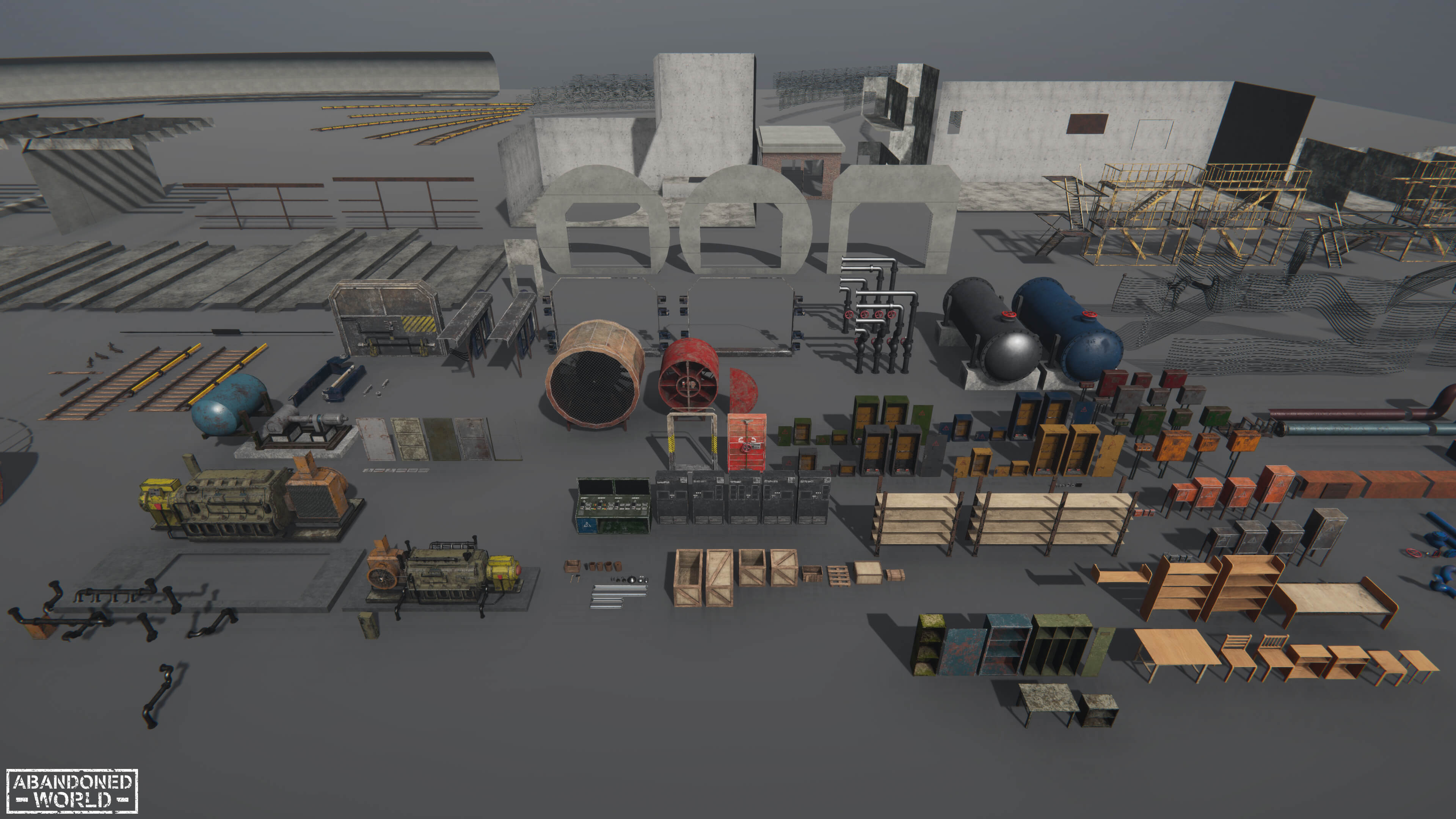 Modular Subway Tunnels for Unity - 3D Model by Abandoned World