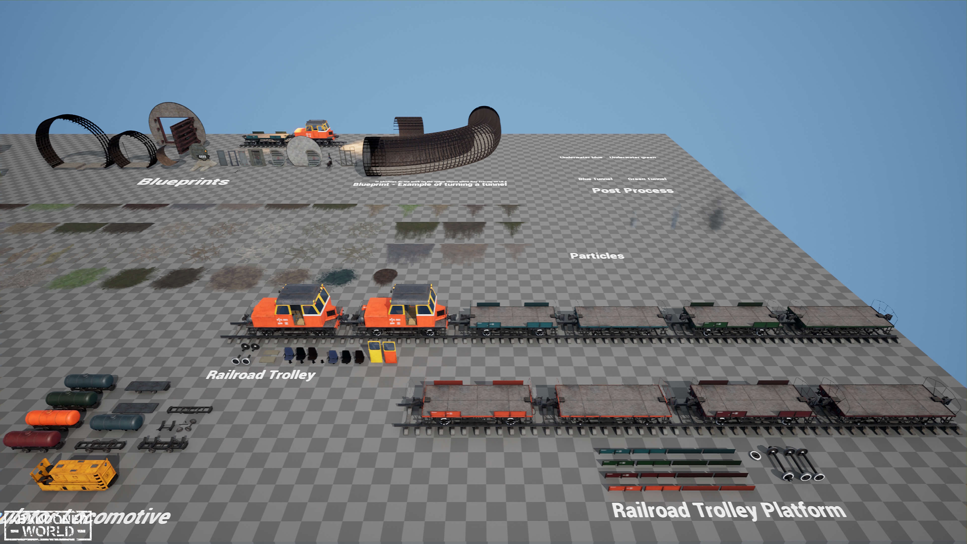 Modular Underground Tunnels - 3D Model by Abandoned World