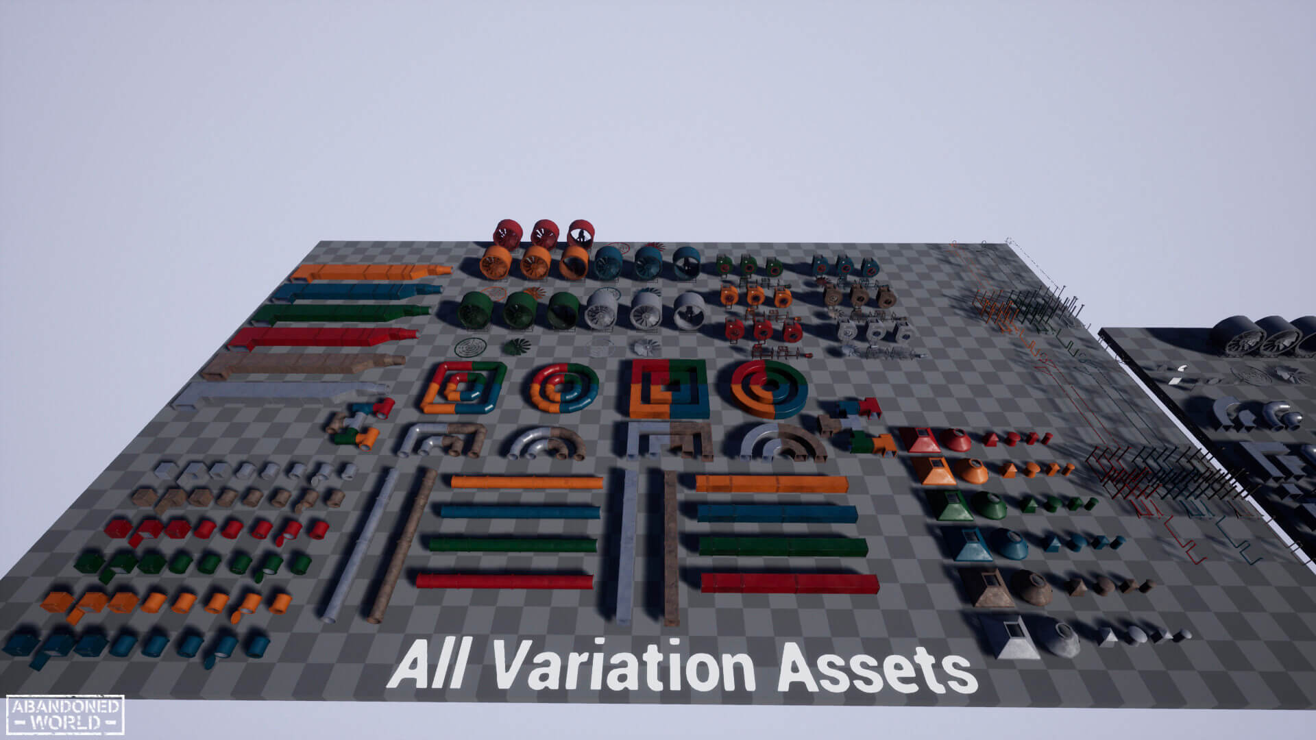 Modular Ventilation Pack for UE4 & Unity - 3D Model by Abandoned World