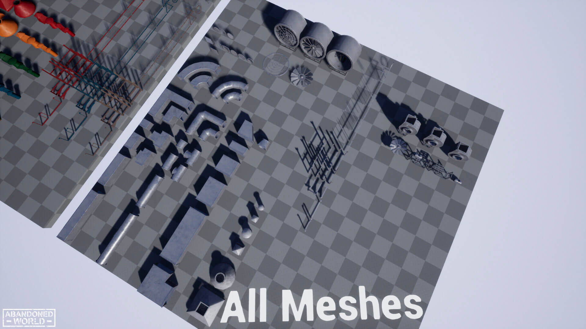 Modular Ventilation Pack for UE4 & Unity - 3D Model by Abandoned World