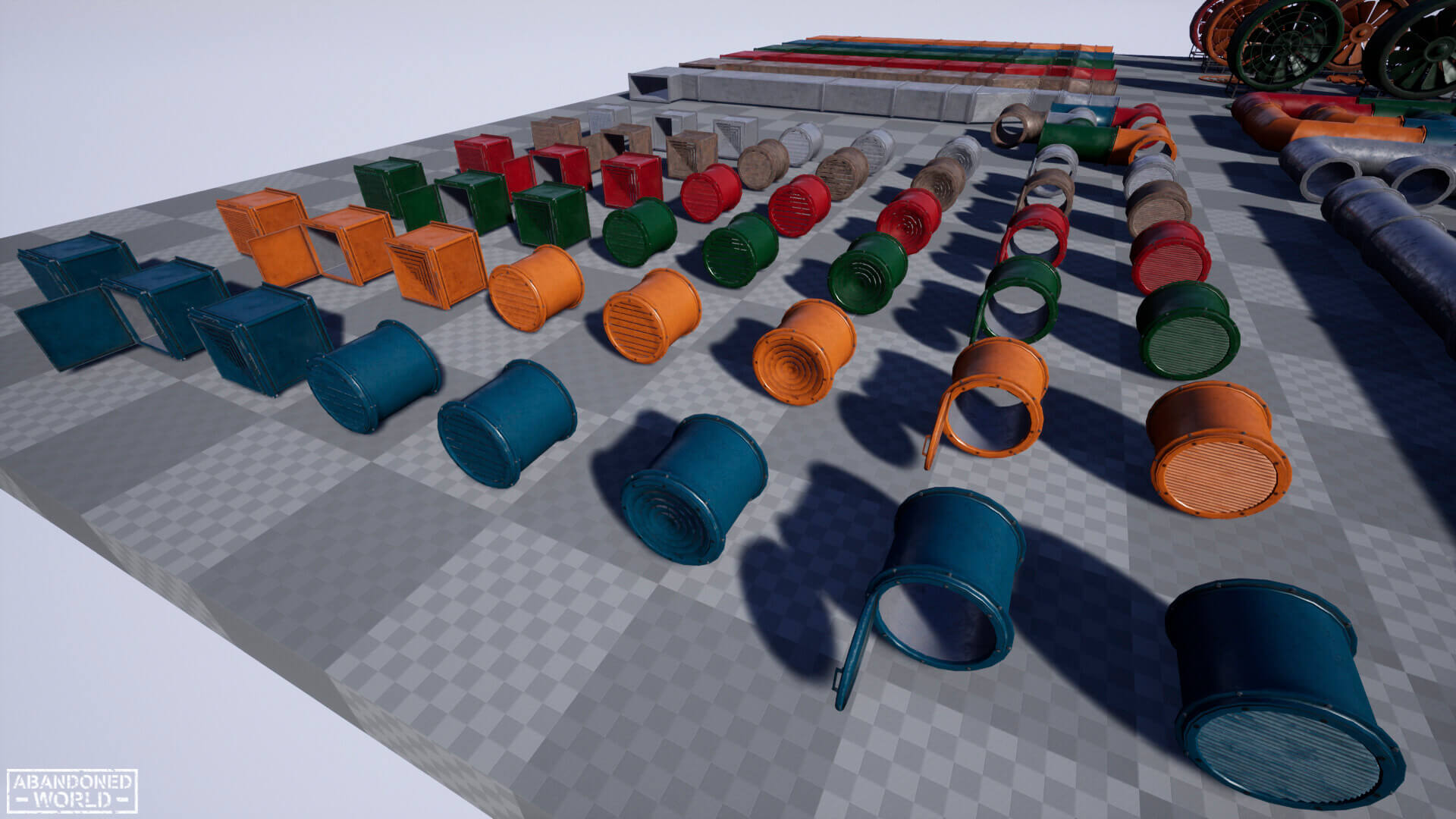 Modular Ventilation Pack for UE4 & Unity - 3D Model by Abandoned World