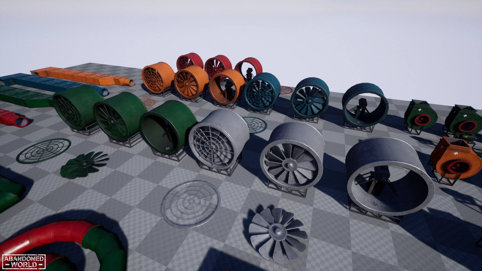 Modular Ventilation Pack for UE4 & Unity - 3D Model by Abandoned World