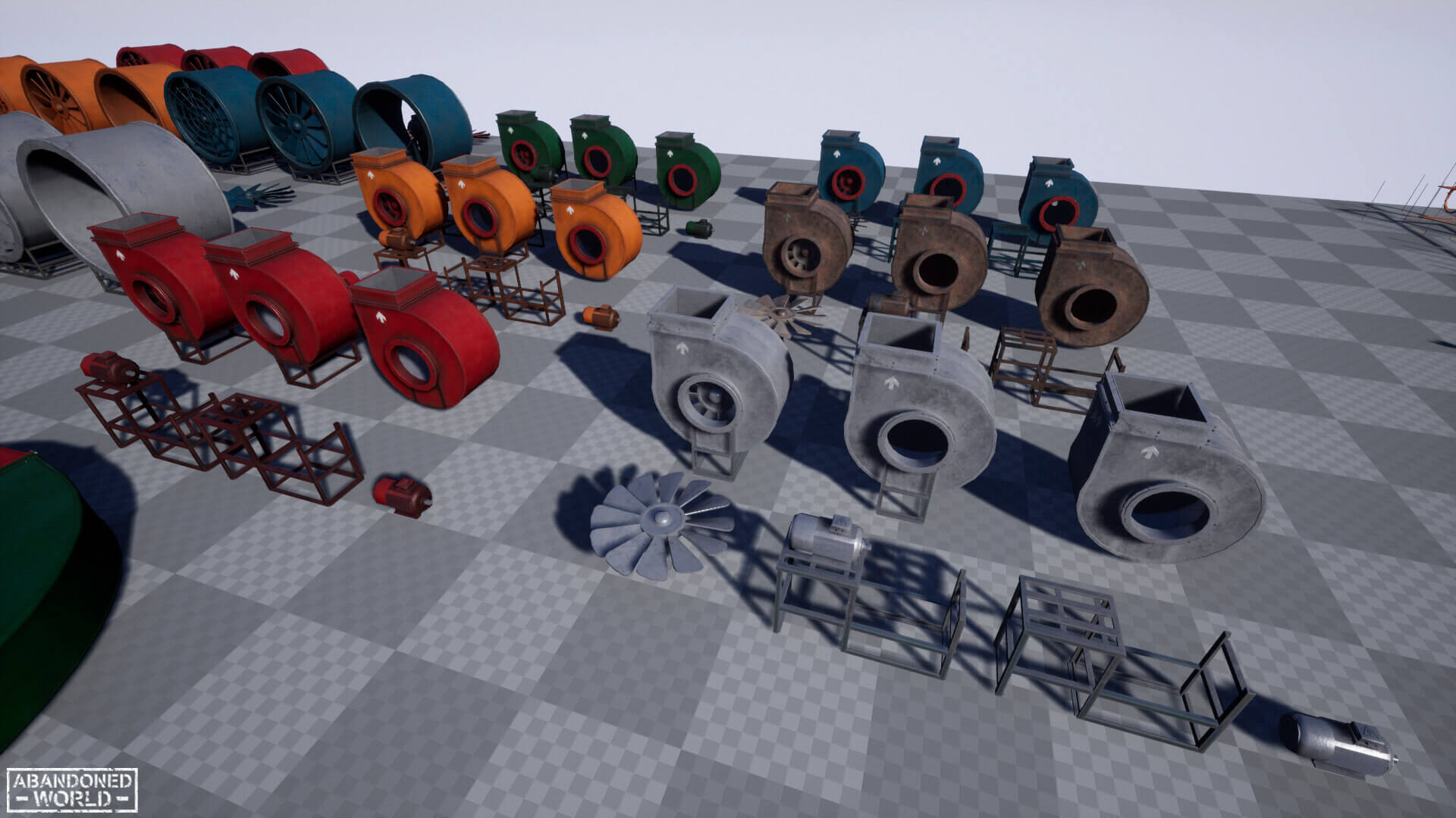 Modular Ventilation Pack for UE4 & Unity - 3D Model by Abandoned World