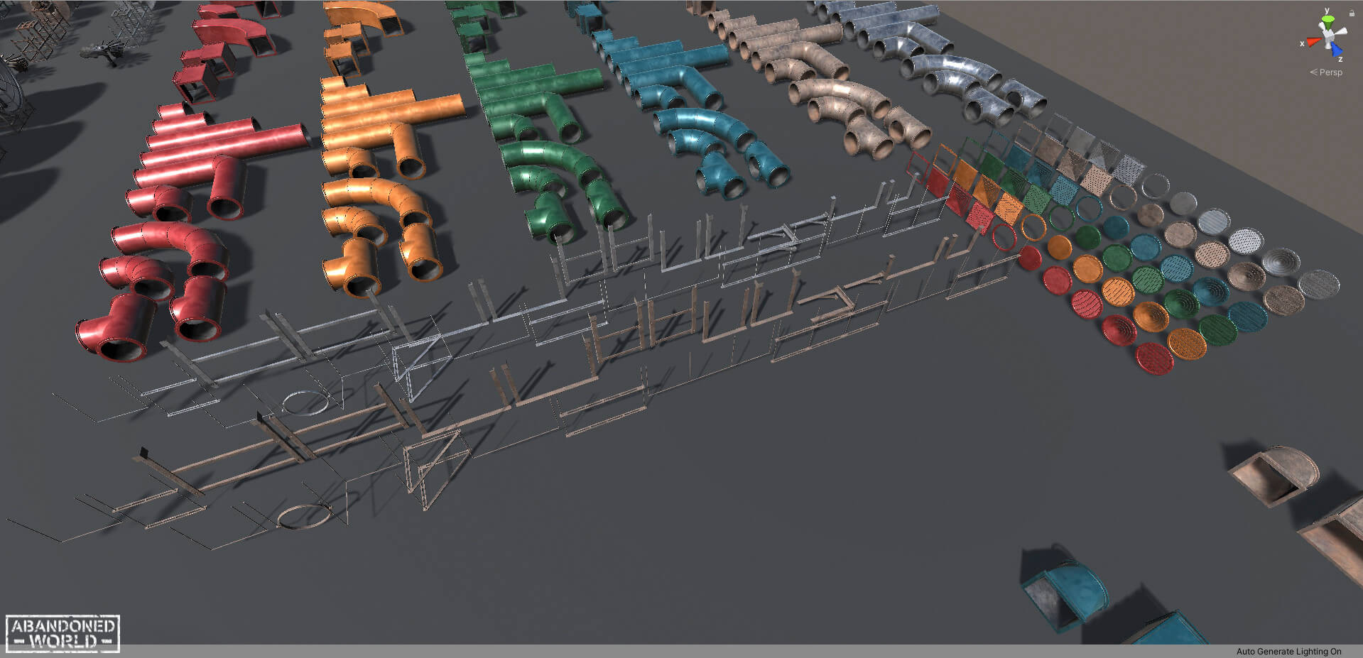 Modular Ventilation Pack for UE4 & Unity - 3D Model by Abandoned World