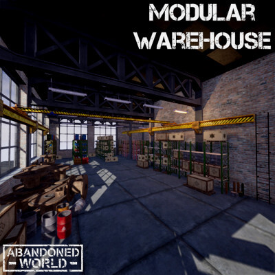 Modular Warehouse for UE - 3D Model by Abandoned World