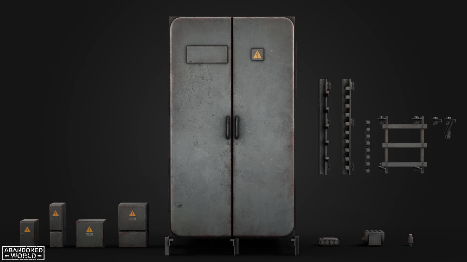 Old Electrical Boxes Set - 3D Model by Abandoned World