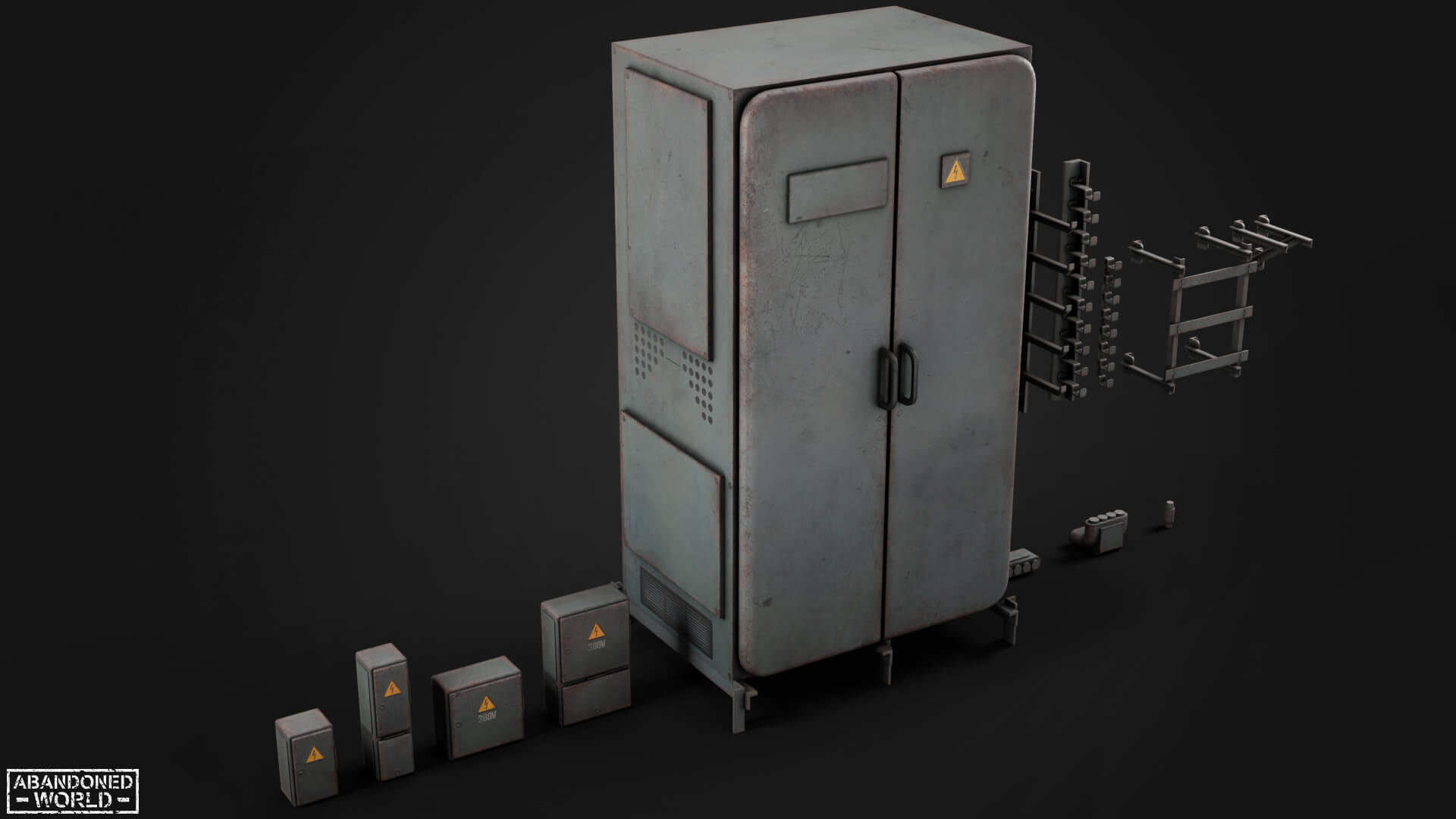 Old Electrical Boxes Set - 3D Model by Abandoned World