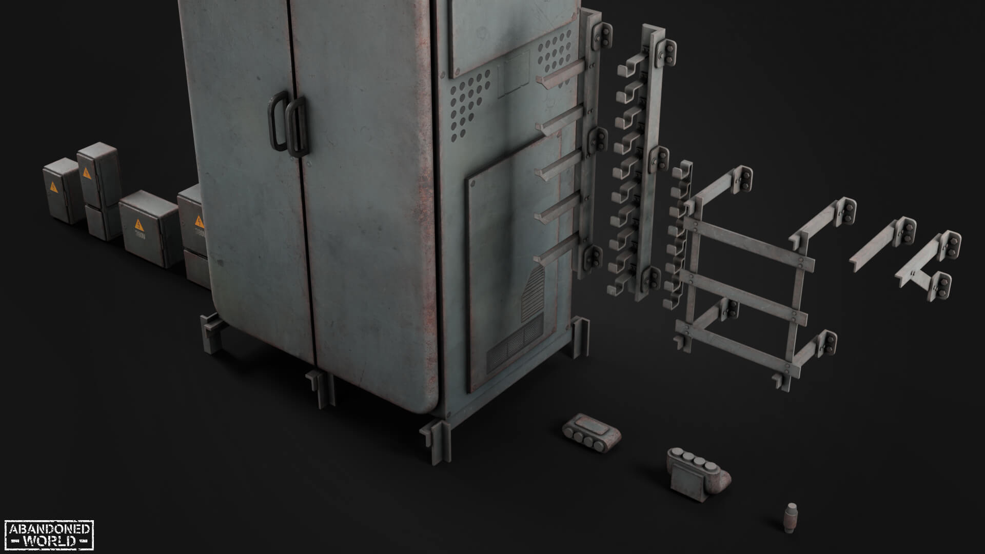 Old Electrical Boxes Set - 3D Model by Abandoned World