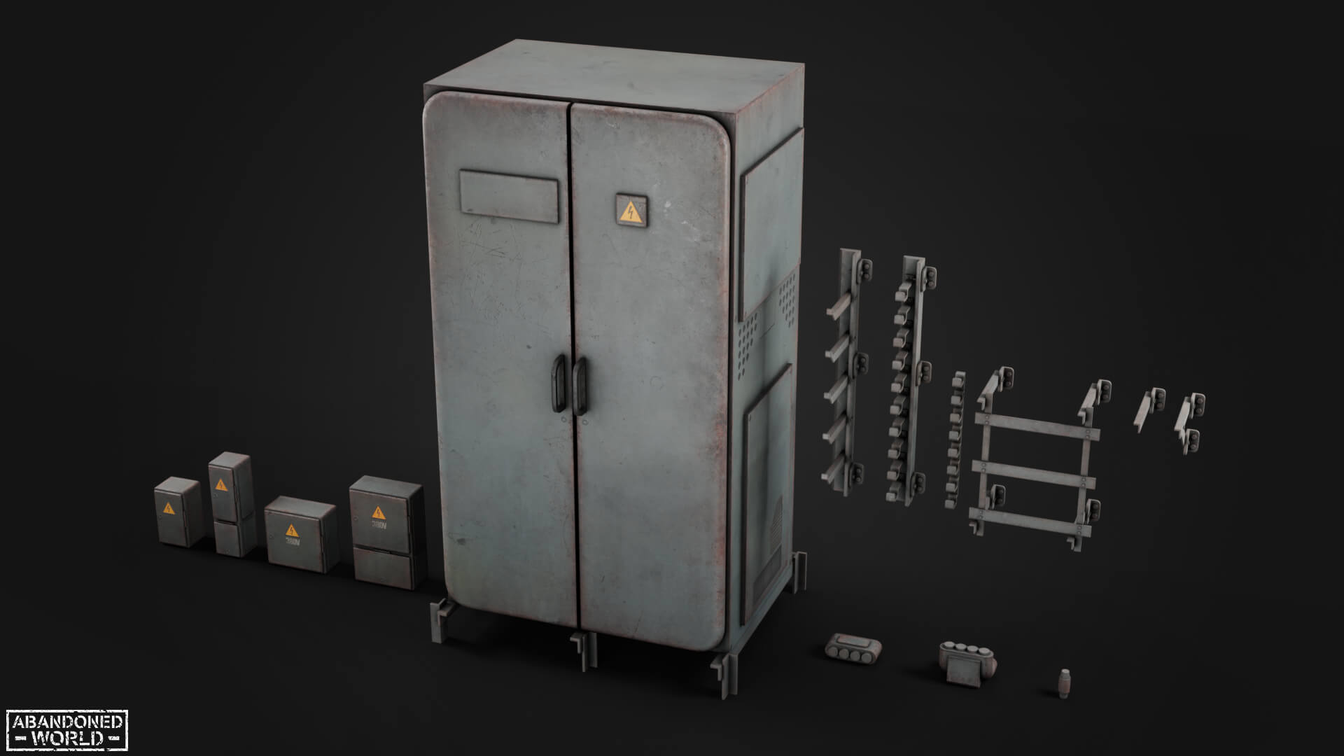 Old Electrical Boxes Set - 3D Model by Abandoned World