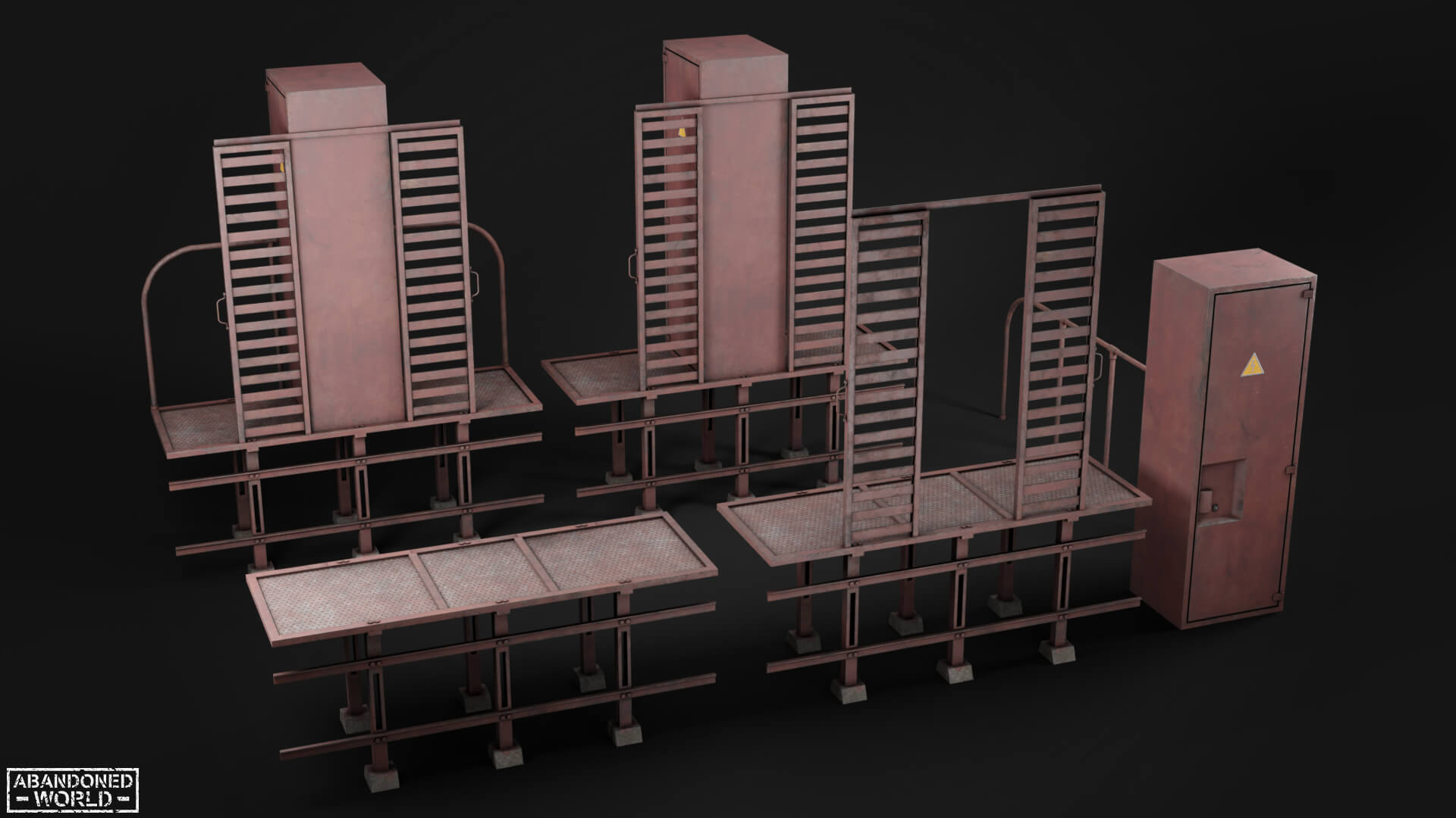 Old Electrical Boxes Set - 3D Model by Abandoned World