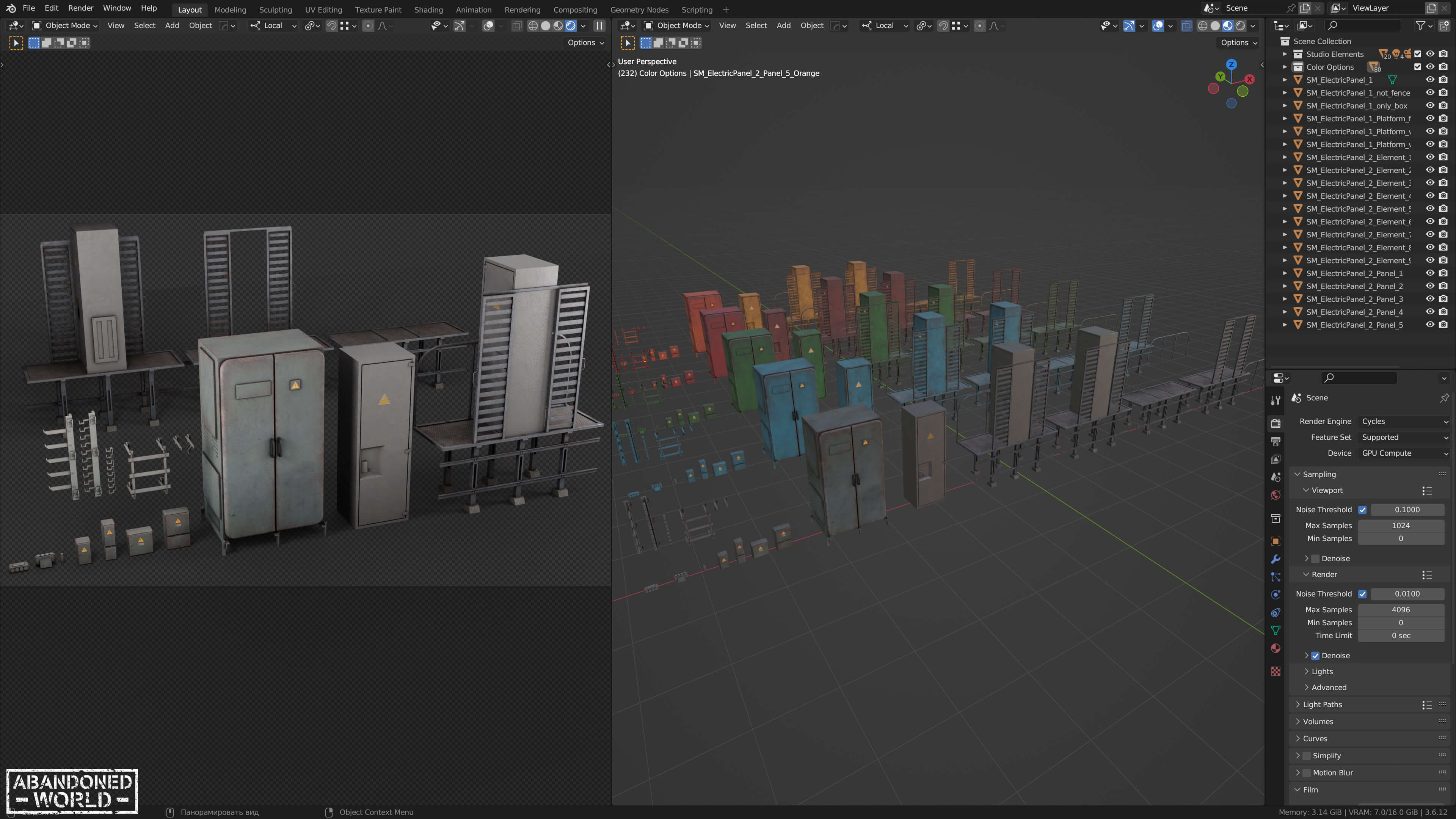Old Electrical Boxes Set - 3D Model by Abandoned World
