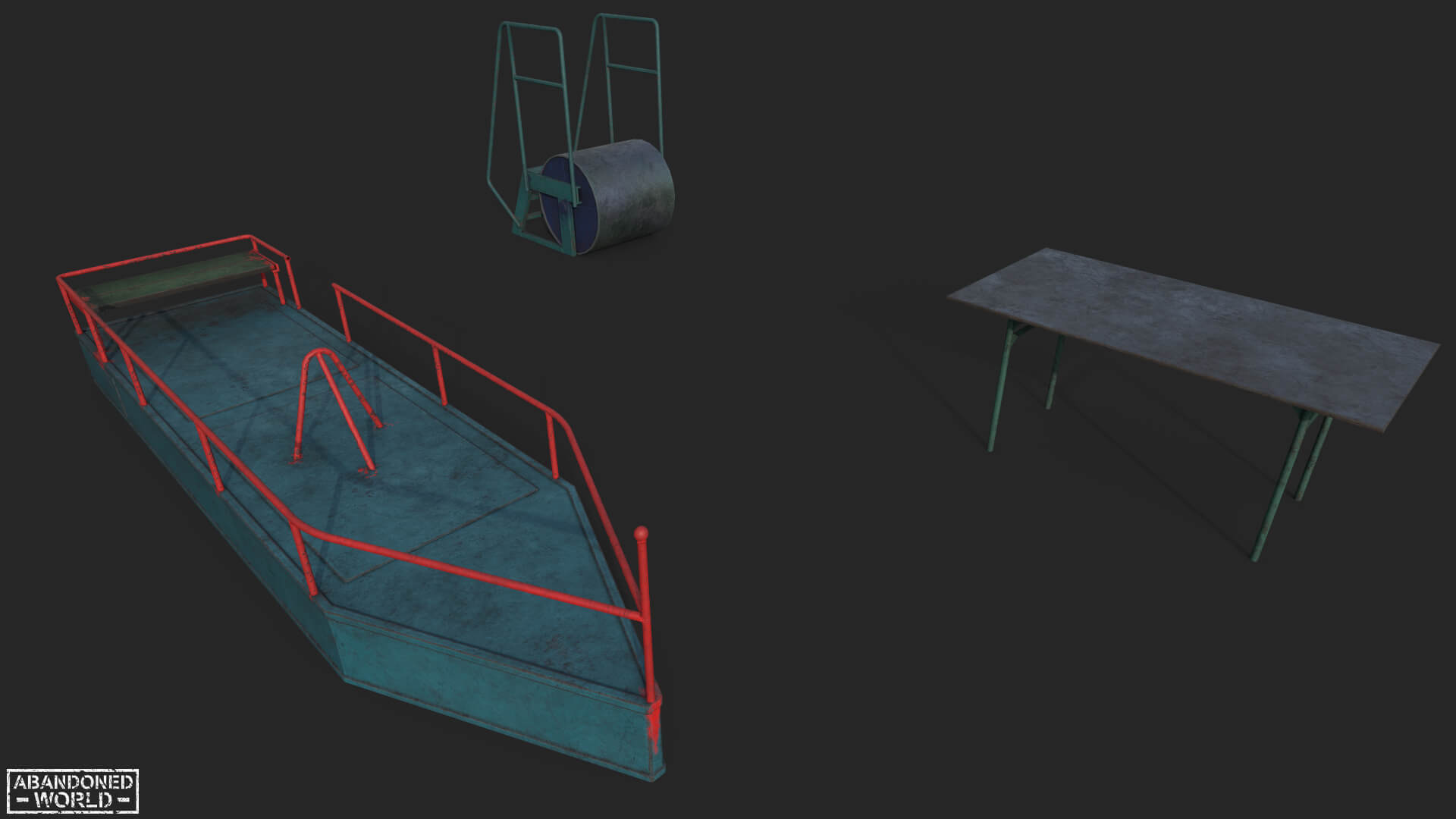 Old Playground Props Set Vol.1 - 3D Model by Abandoned World