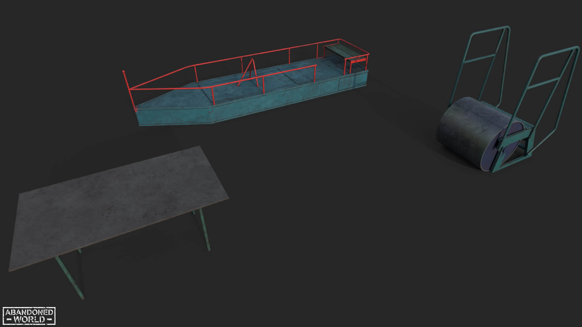 Old Playground Props Set Vol.1 - 3D Model by Abandoned World