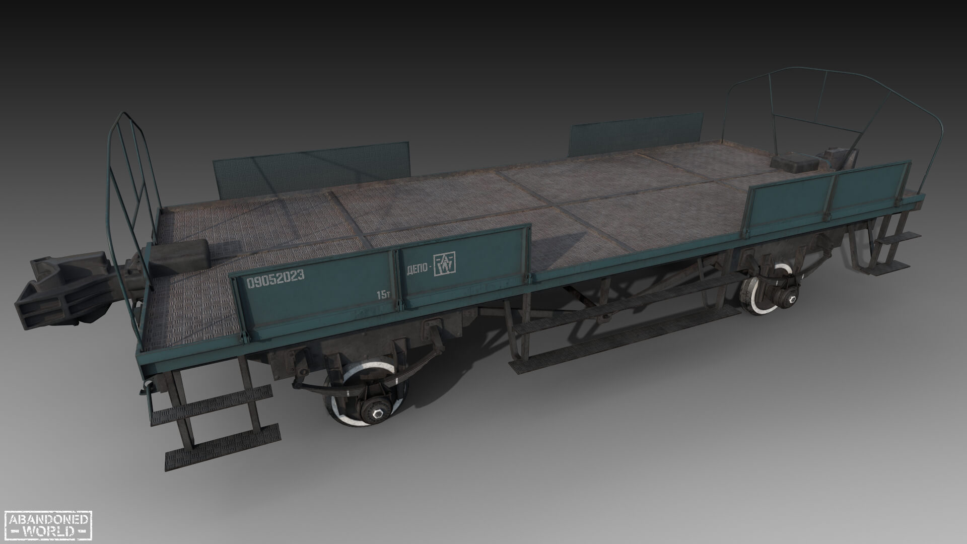 Old Railroad Platform - 3D Model by Abandoned World
