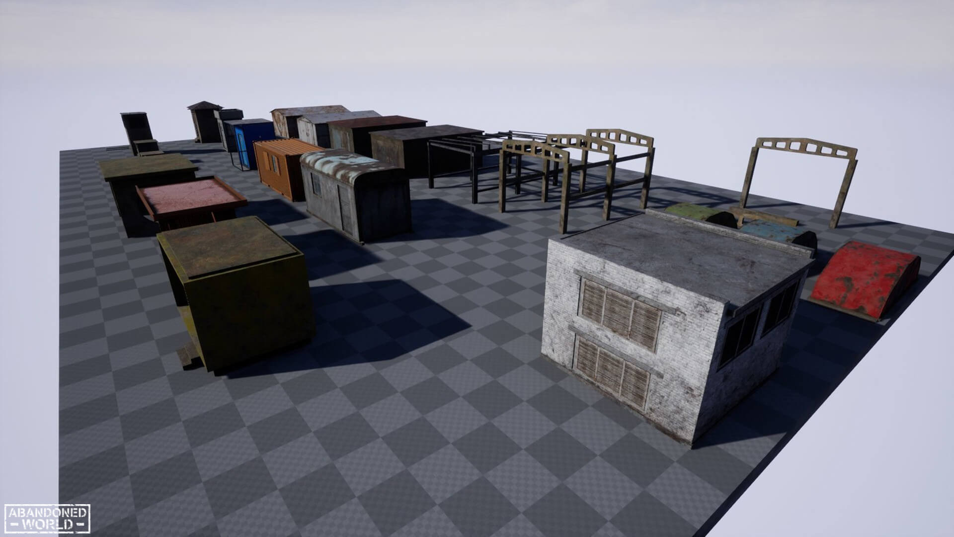 Old Small Buildings for UE4 & Unity - 3D Model by Abandoned World