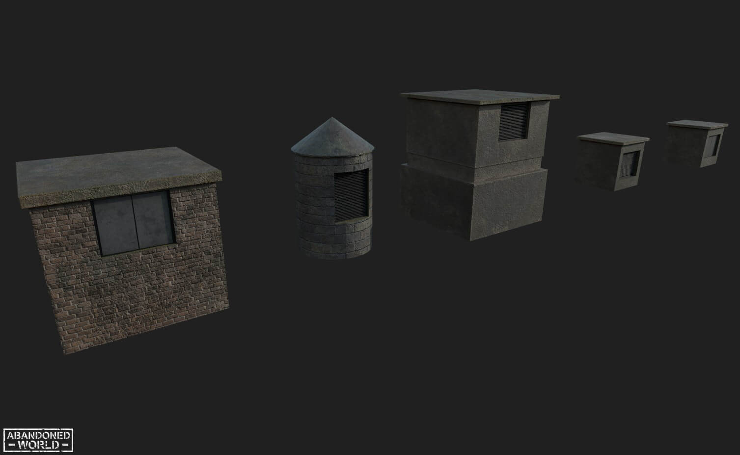 Old Small Buildings for UE4 & Unity - 3D Model by Abandoned World