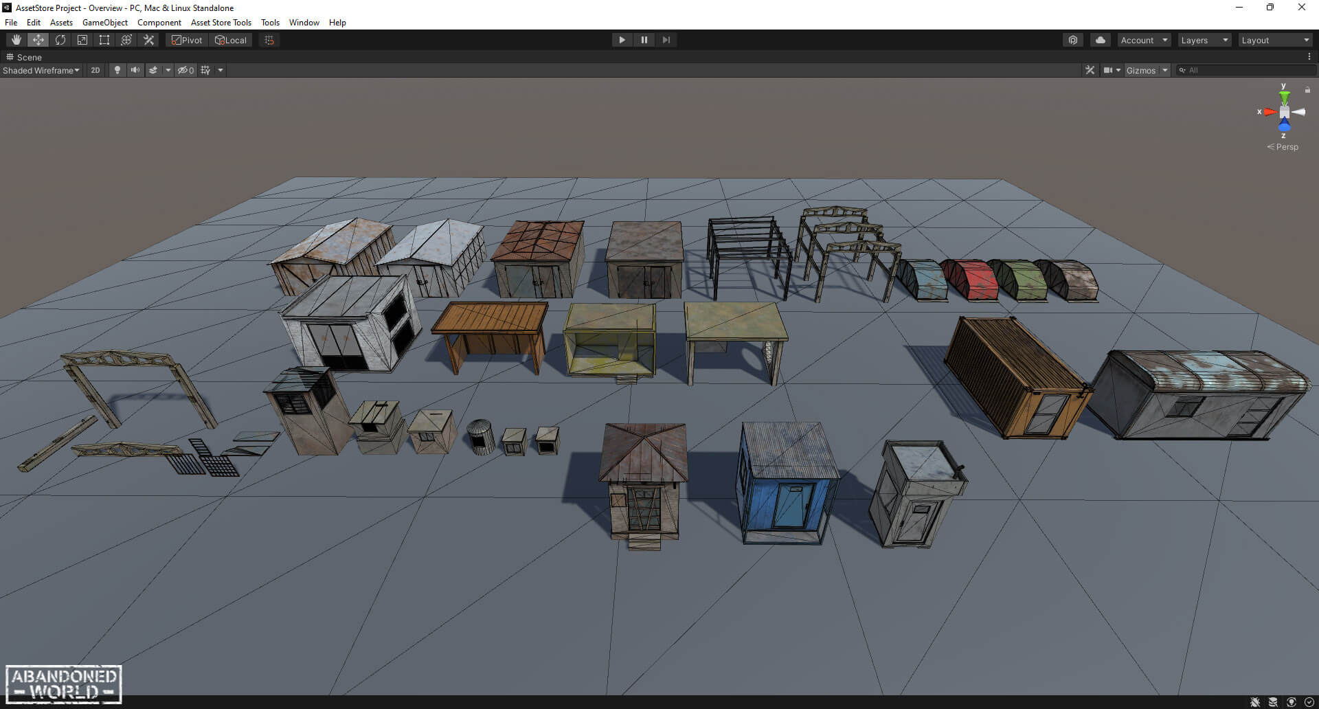 Old Small Buildings for UE4 & Unity - 3D Model by Abandoned World