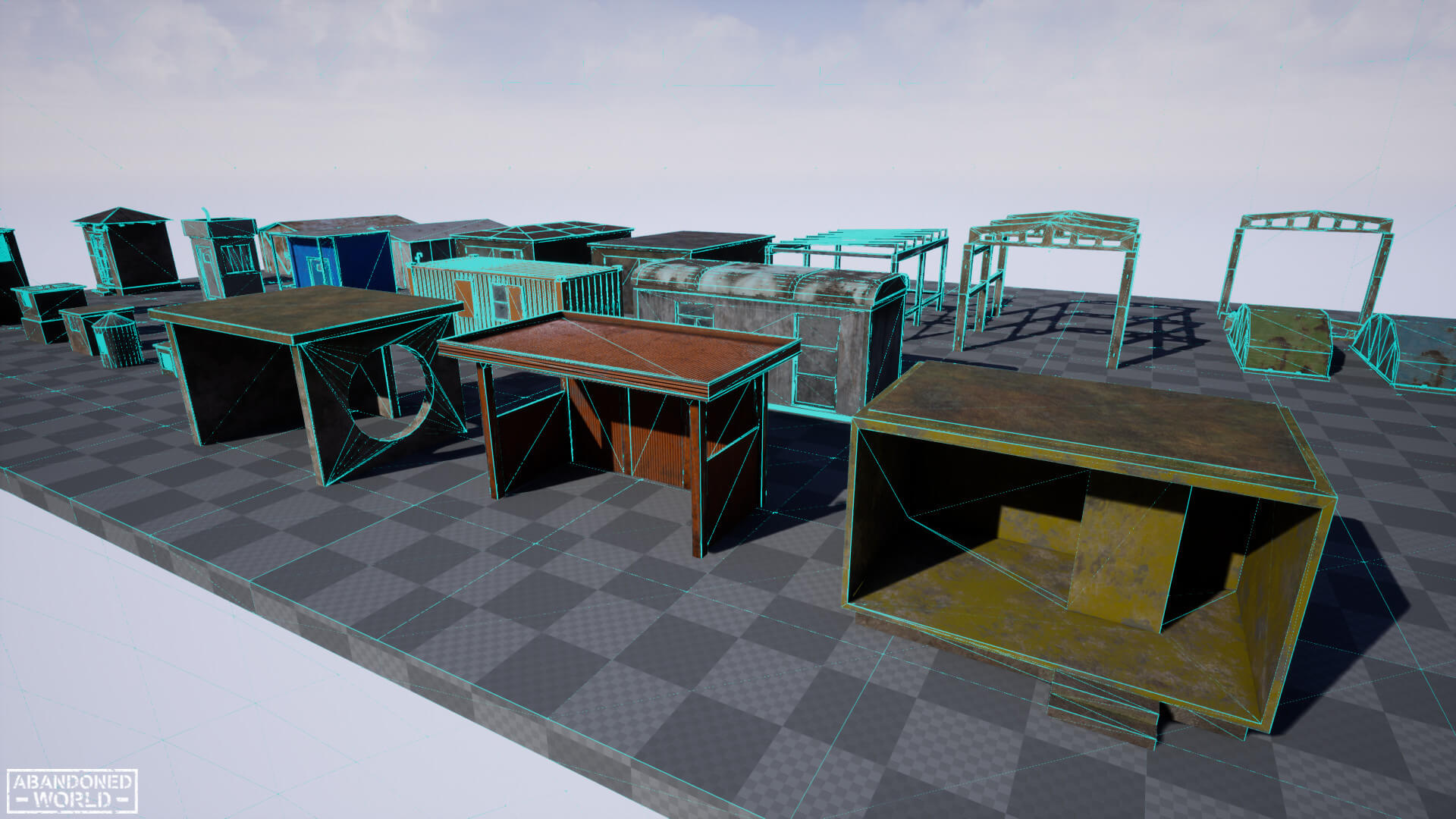 Old Small Buildings for UE4 & Unity - 3D Model by Abandoned World