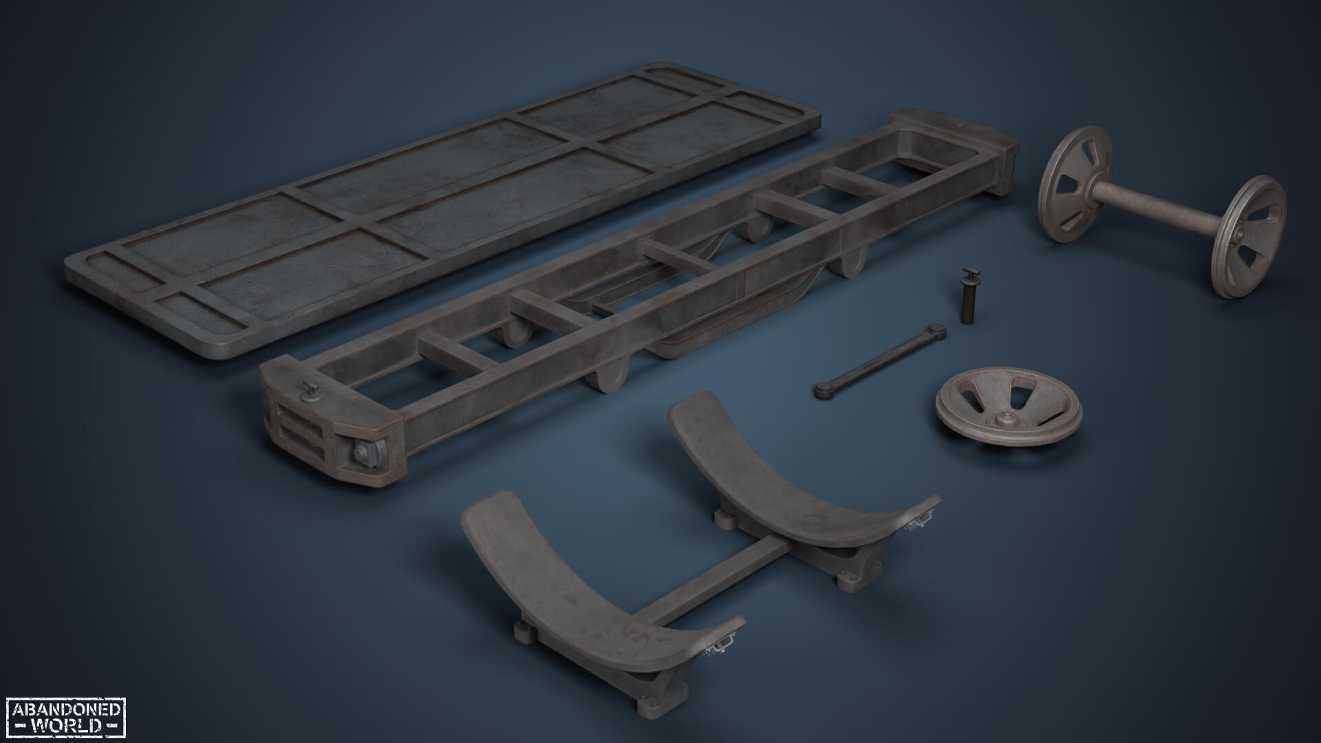 Railroad Platform & Cistern - 3D Model by Abandoned World