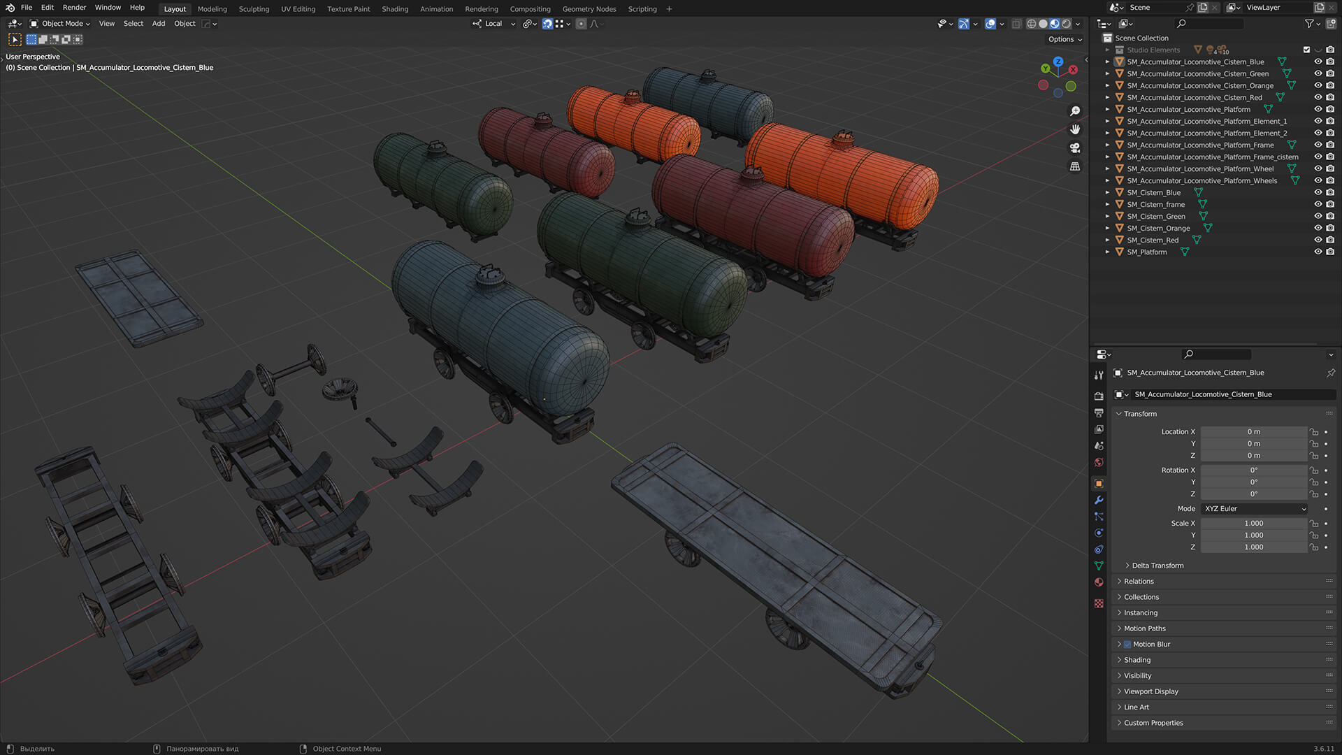 Railroad Platform & Cistern - 3D Model by Abandoned World