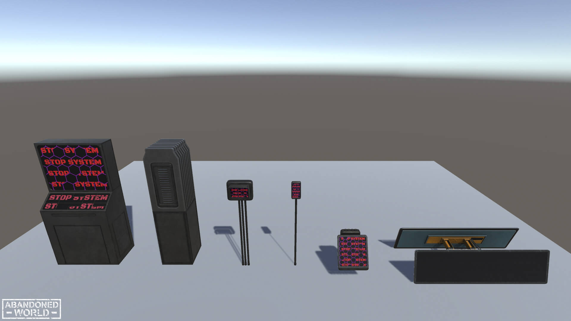 Set of Sci-Fi Computer Equipment 3D Model by Abandoned World