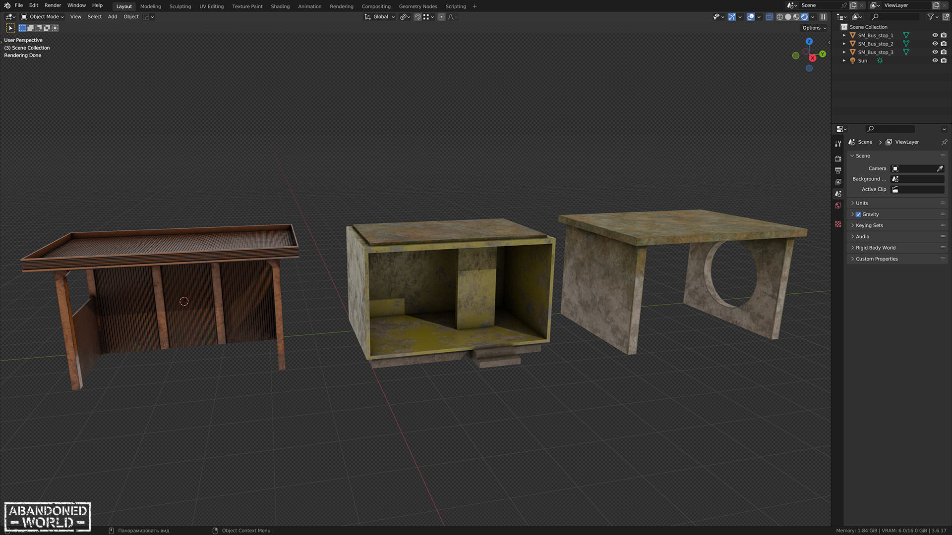 Soviet Bus Stops - 3D Model by Abandoned World