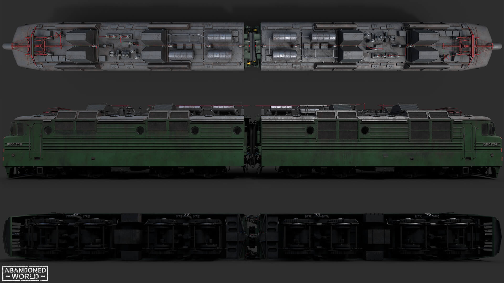Soviet Electric Locomotive for UE - 3D Model by Abandoned World