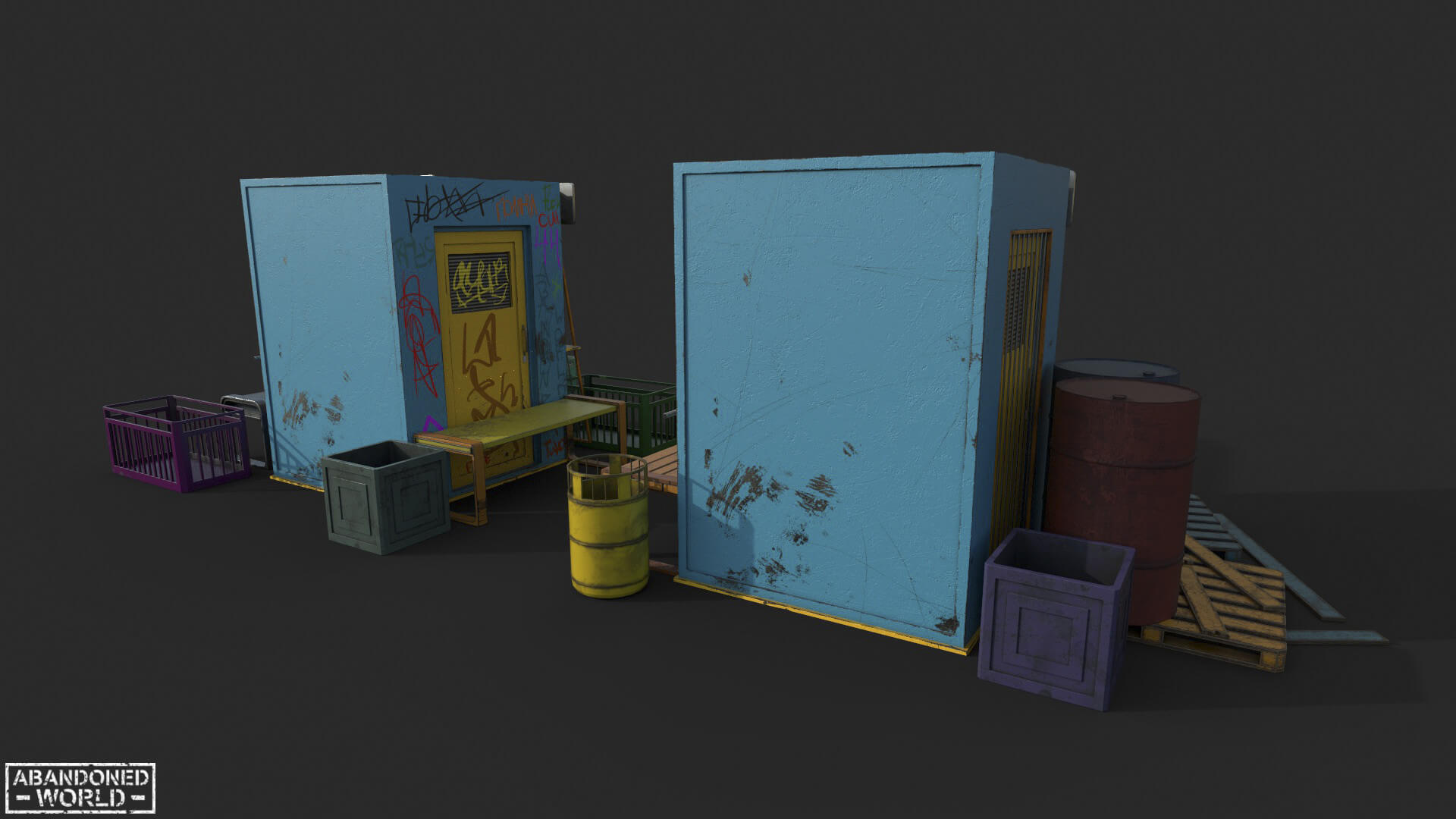 Street Props Object Set 3d Model By Abandoned World