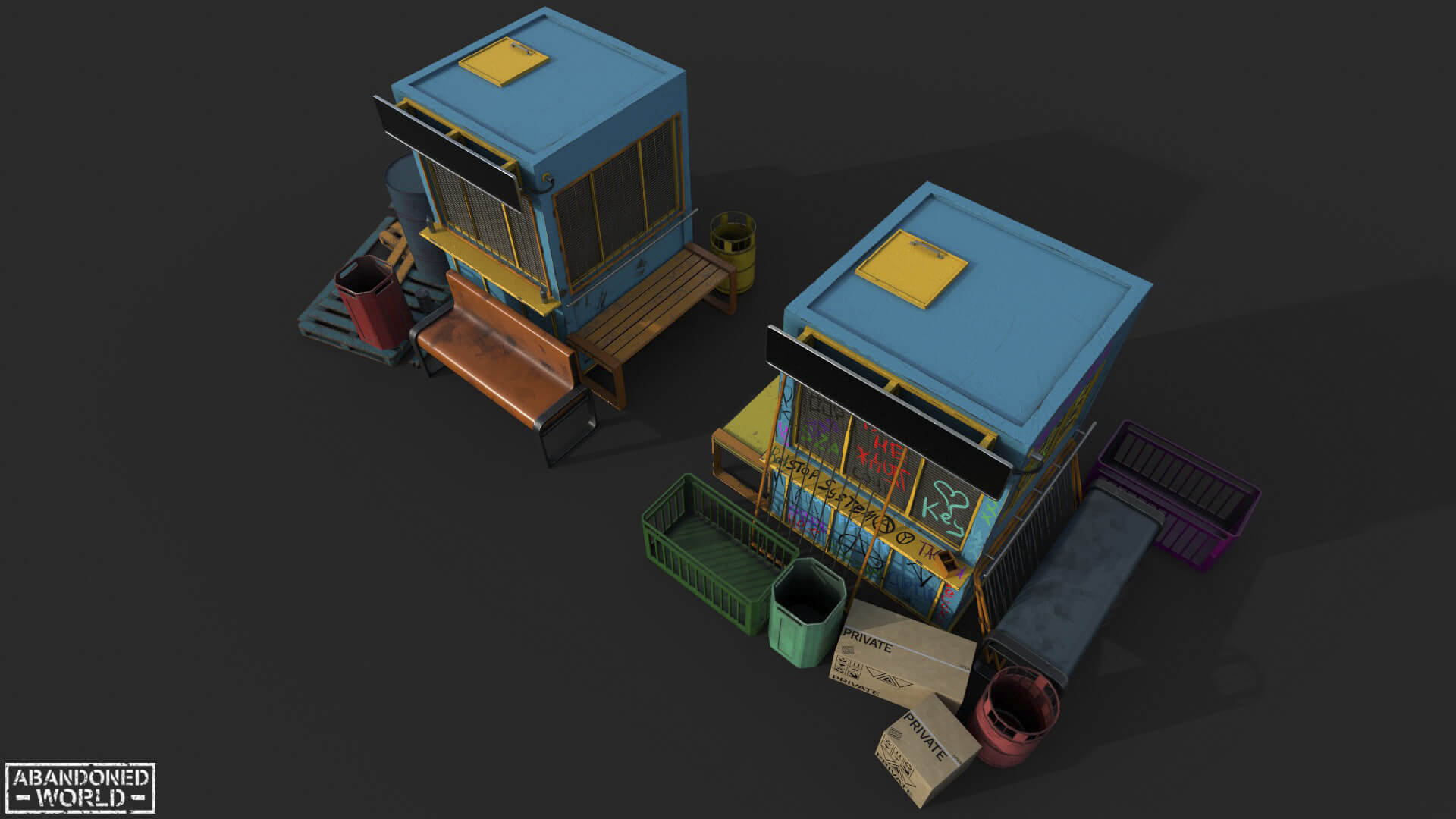 Street Props Object Set 3d Model By Abandoned World