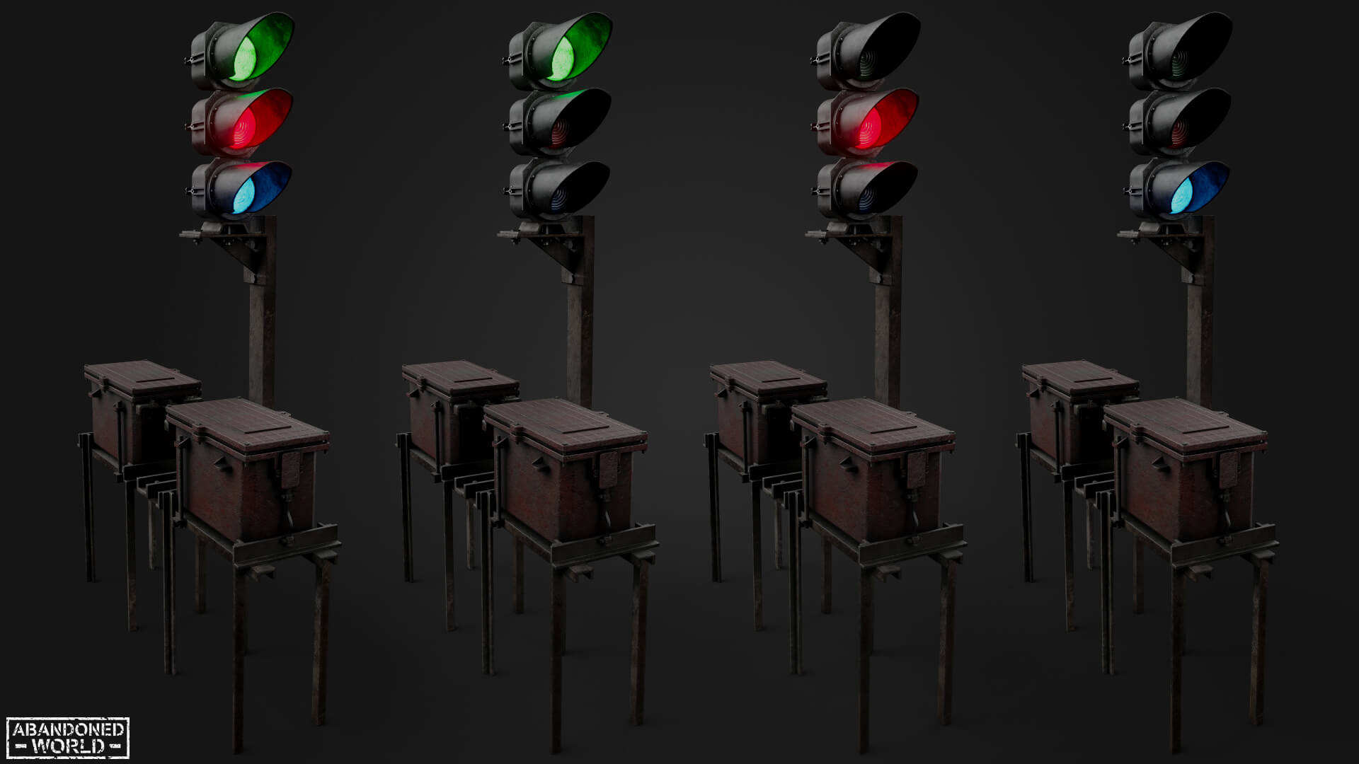 Subway Traffic Light - 3D Model by Abandoned World